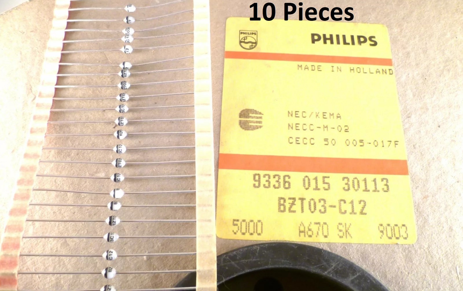 Philips BZT03-C12 3.25W Glass Passivated Zener Diode SOD-57 10 Pieces OM0282A | Rich Electronics