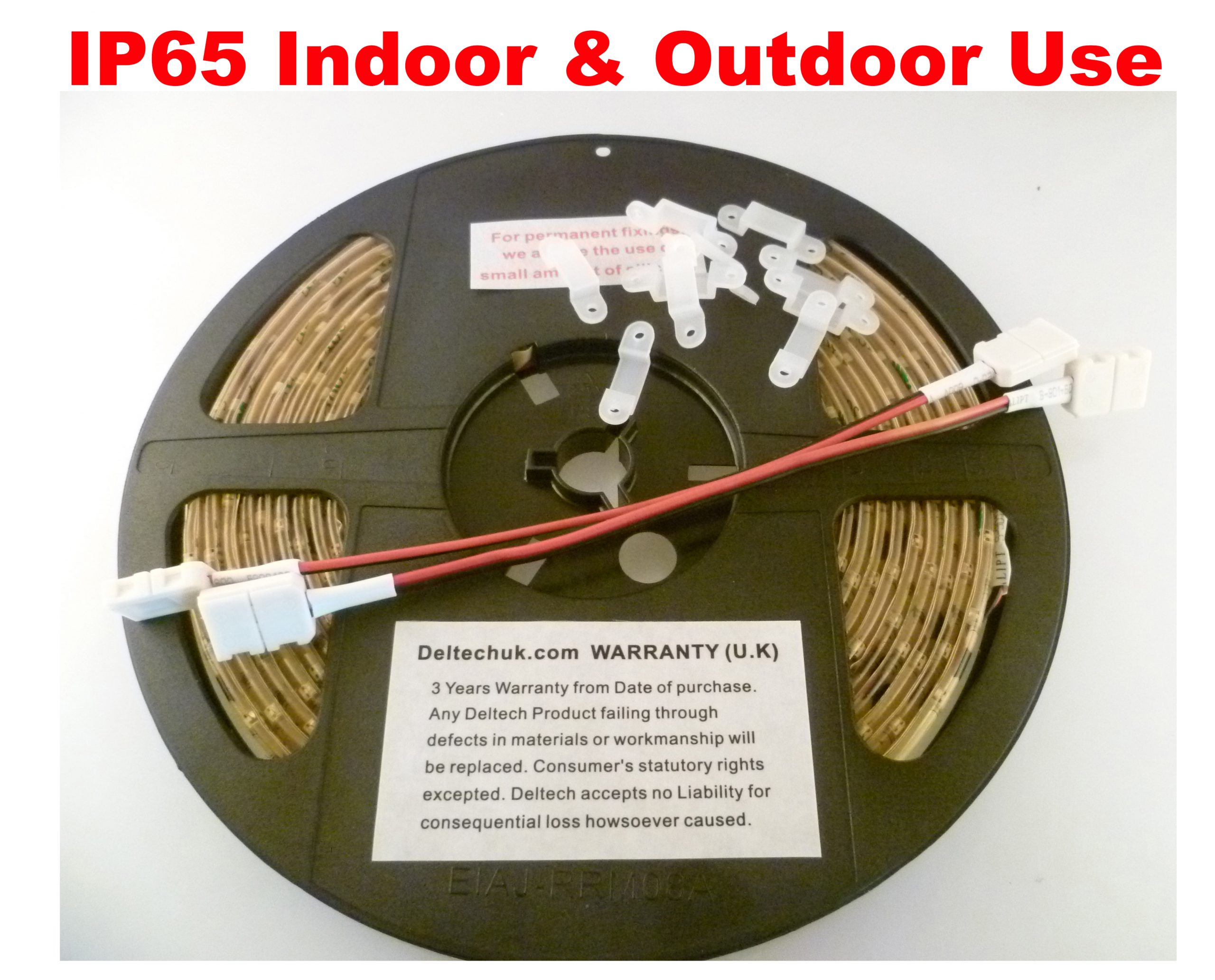 Deltech UK LST60-W Flexible LED Strip 12Vdc White IP65 4.8W/Mtr 5 ...