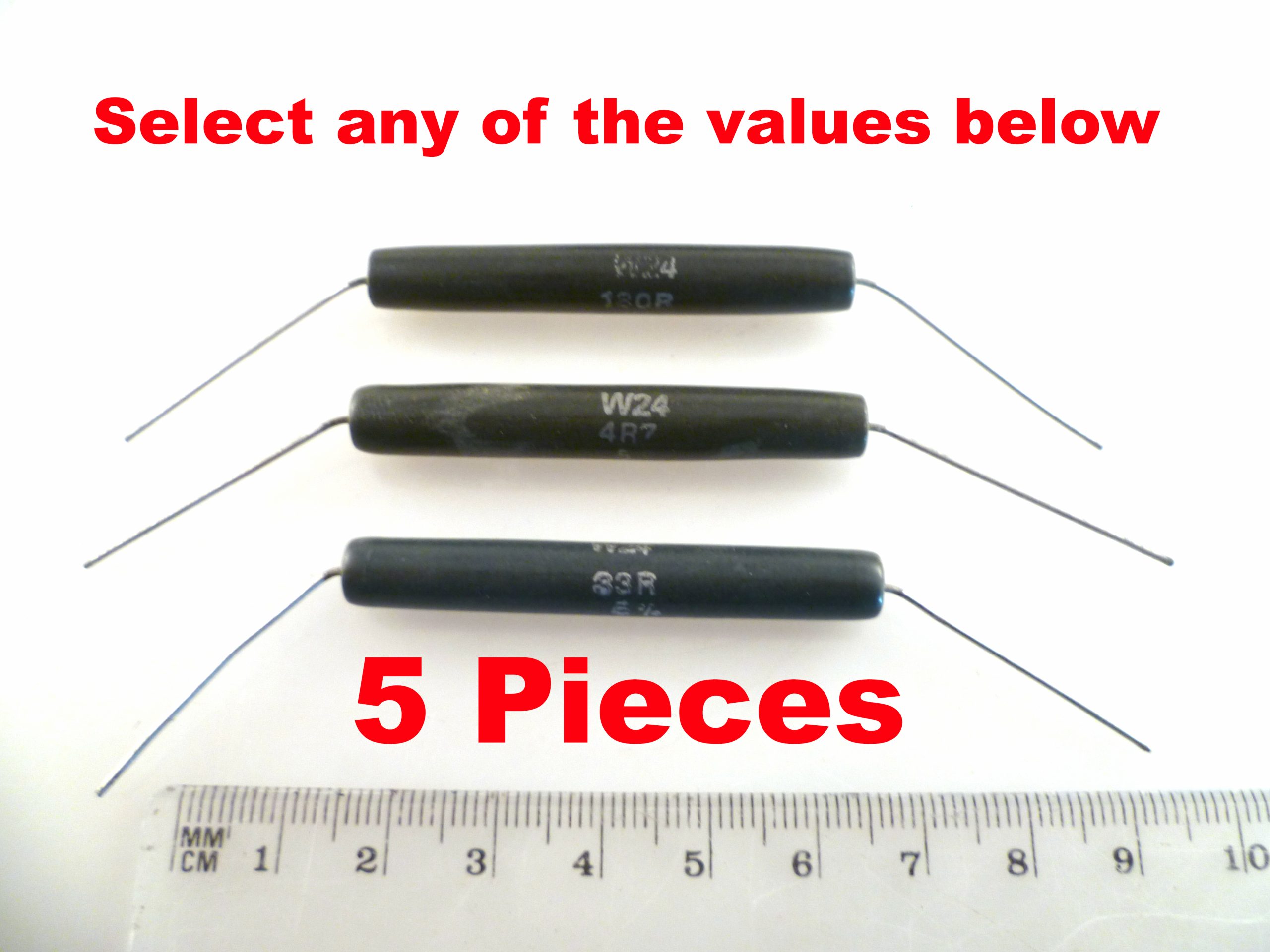 Welwyn W24 14 Watt 750V Wirewound Enamel Resistor Range 5 Pieces MBL3 ...