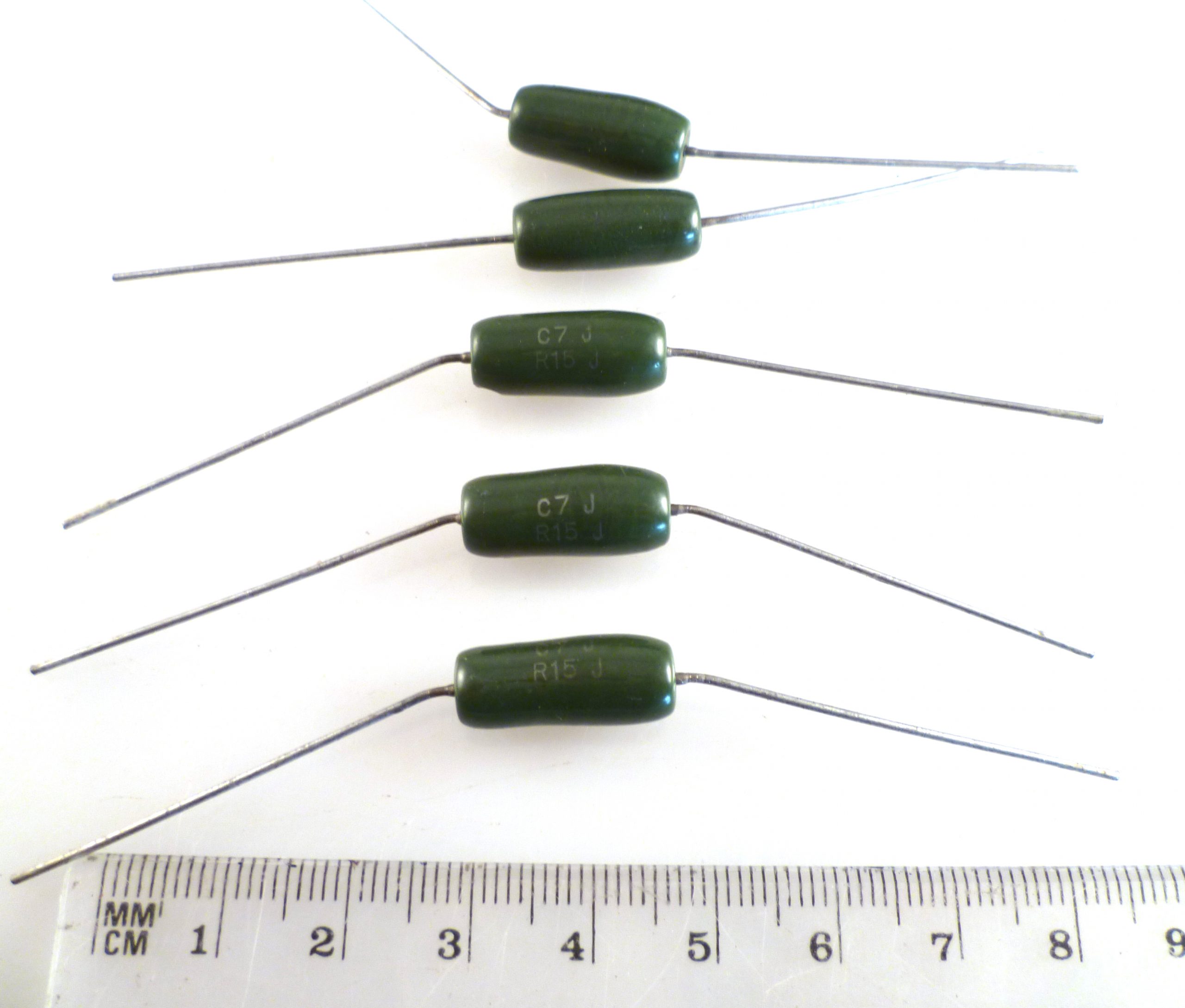 C7 R15 Enamelled Wirewound Resistor 5 Watt 15 Ohm 5% 5 Pieces OM0414F ...