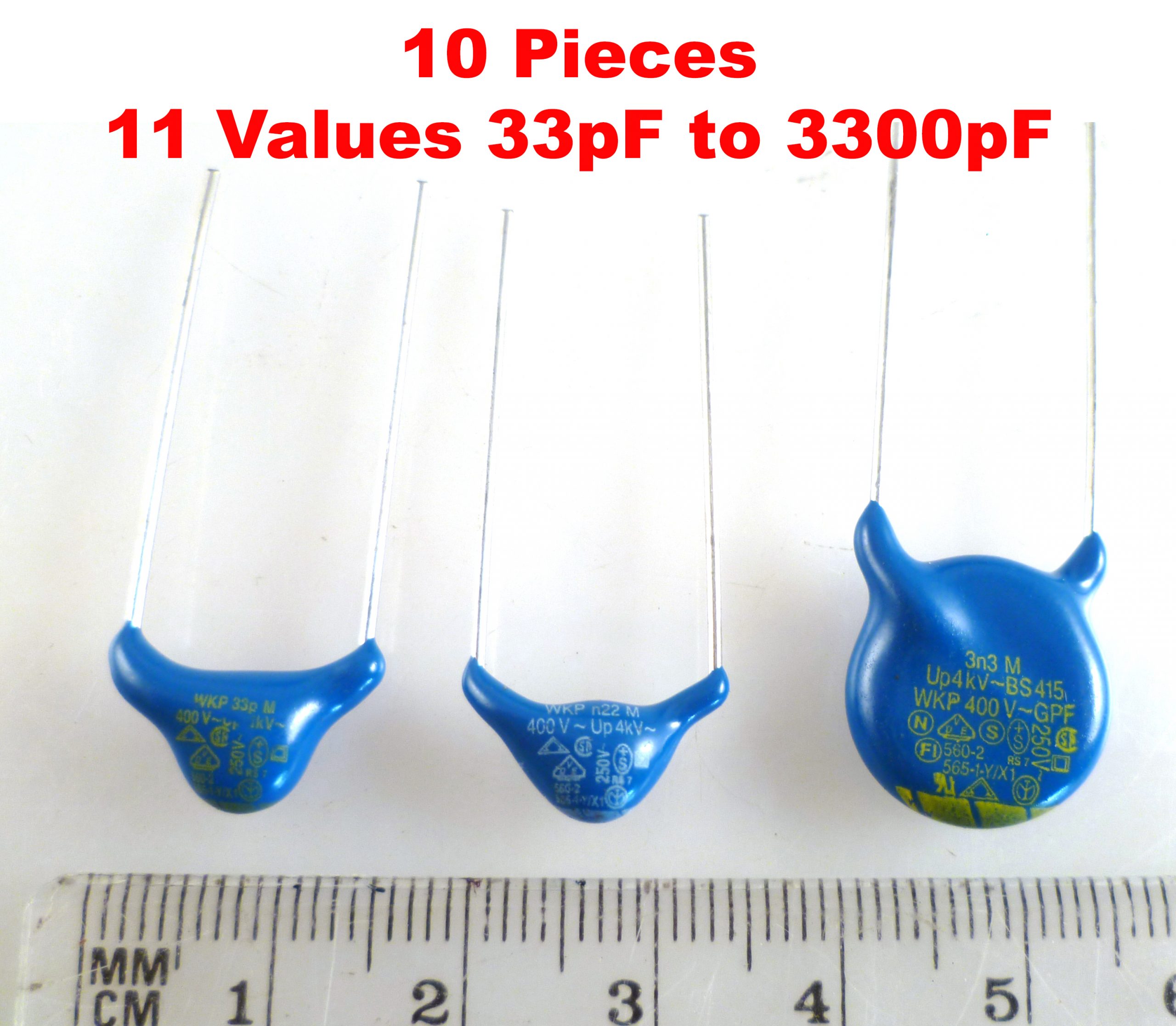 Roe WKP 400V EMI Suppression Ceramic Disc Caps Range 10 Pieces EB7A3-4 ...