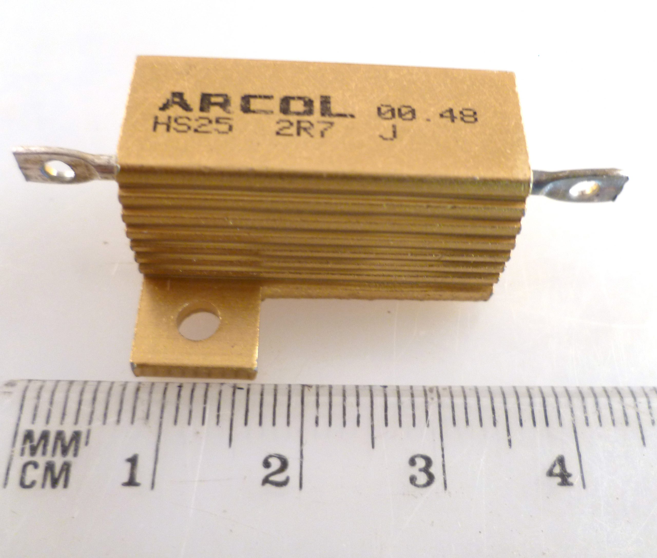 Arcol HS25 2R7 5% 25W 2.7 Ohm Aluminium Clad Wirewound Resistor ...
