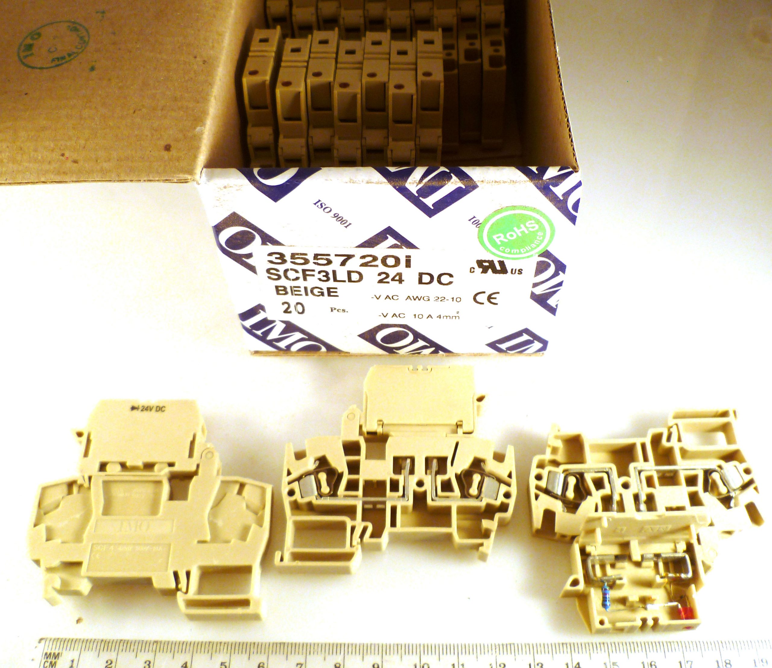 IMO SCF3LD 355720i Fuse/Disconnect Terminal 24VDC 600V 10A 4mm² EBL6E1 ...