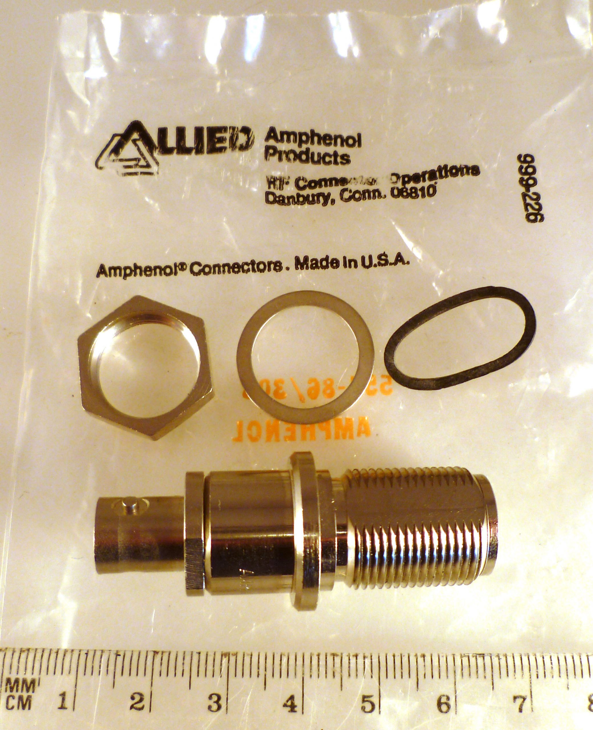 Amphenol 5850 BNC Socket to N Socket Chassis Mount Adaptor 50 Ohm ...