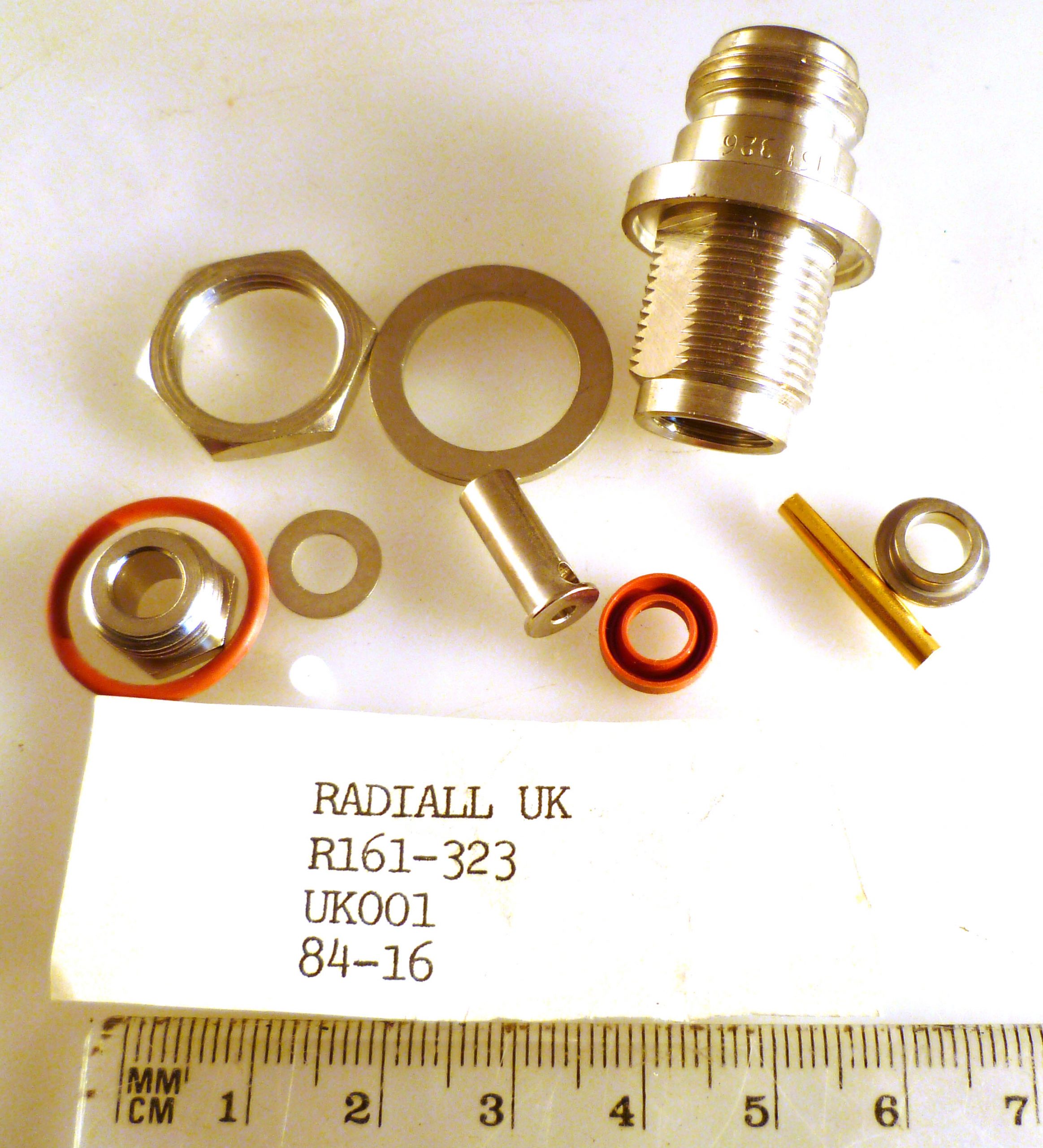 Radiall R161 323 N Type Bulkhead Socket Nut Fix 50 Ohm 18GHz MBF027B | Rich Electronics