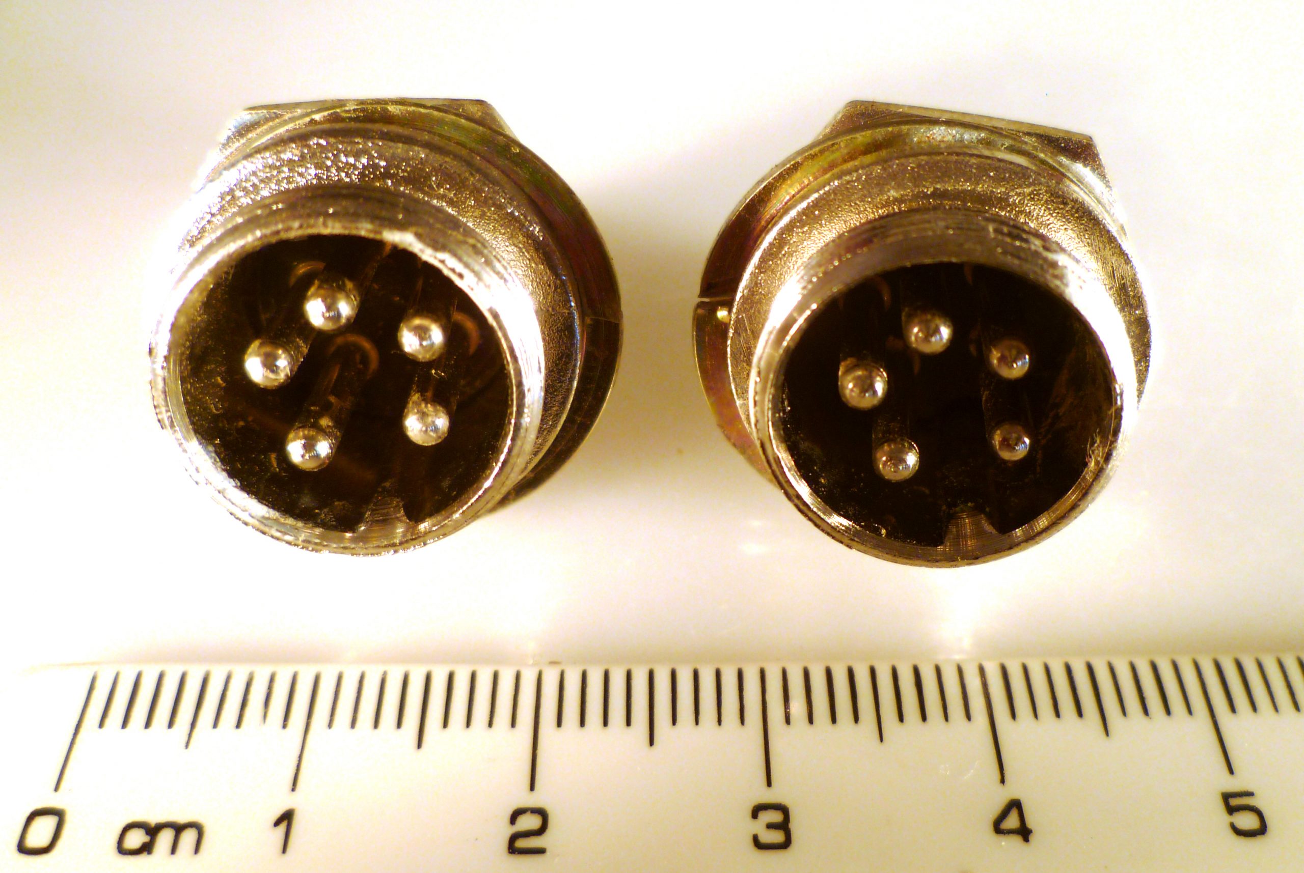 Panel Mounting 5 Pin Mic Plug GX16/4 2 Pieces OM0734Z11 | Rich Electronics