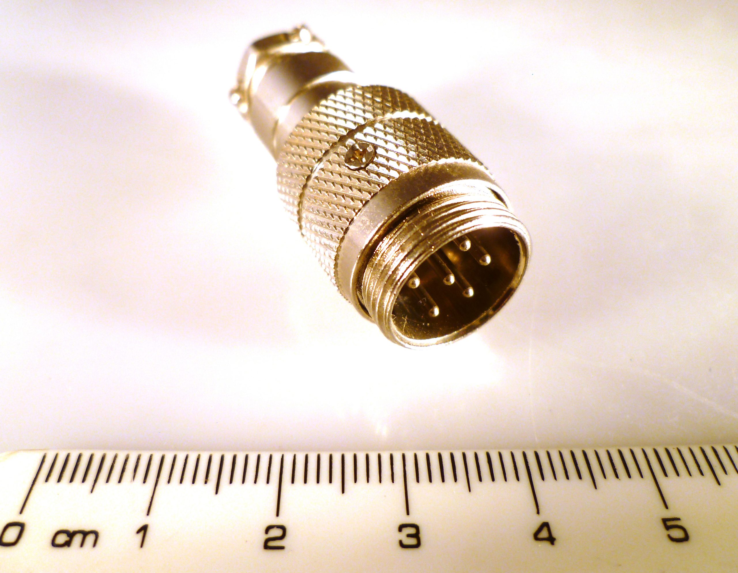 Cable Mounting 6 Pin Mic Plug GX16/6 OM0734Z13 | Rich Electronics