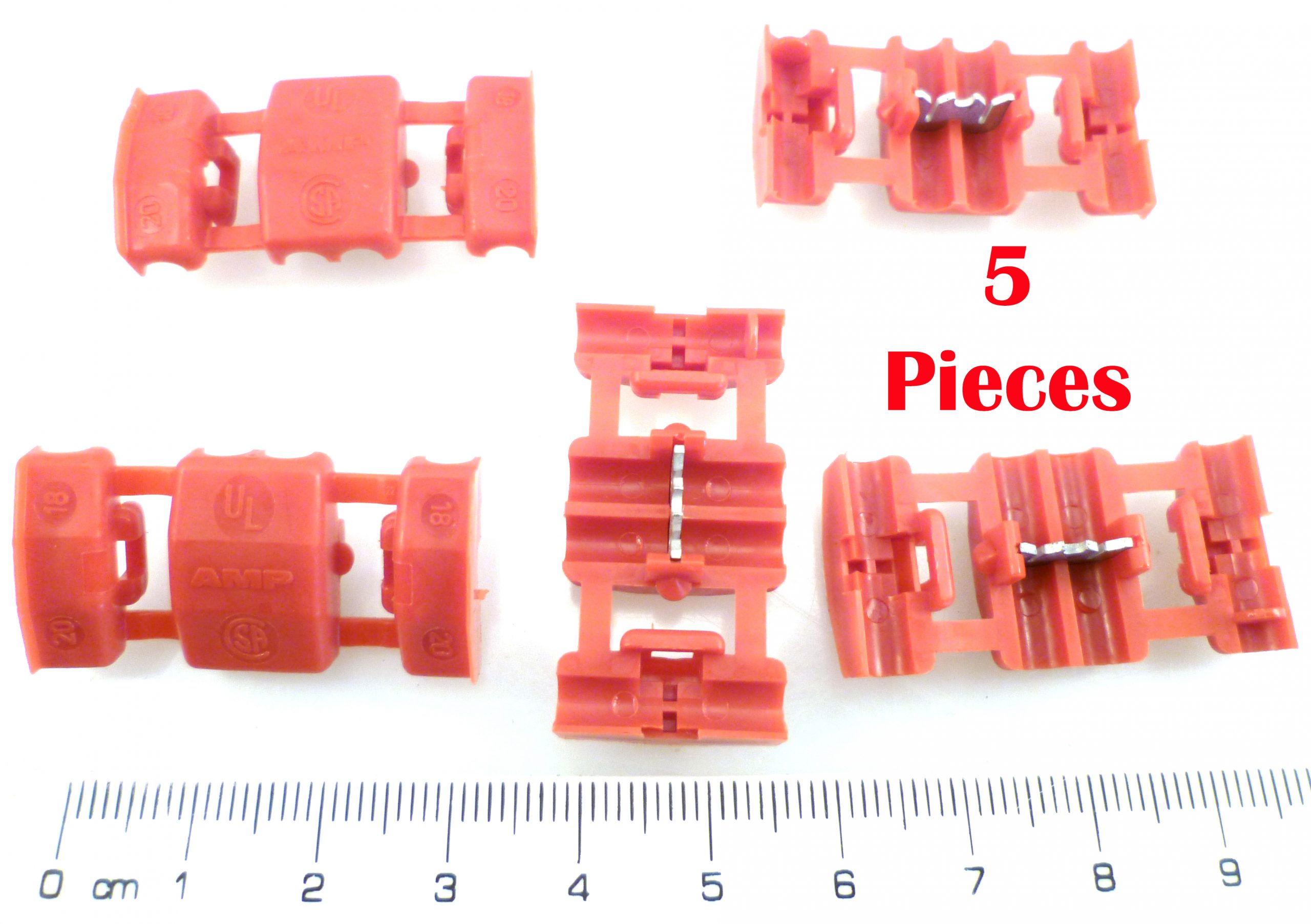 Amp 53440-2 Tap Splice Connector Red 18-20 AWG 5 Pieces OM0958A | Rich ...