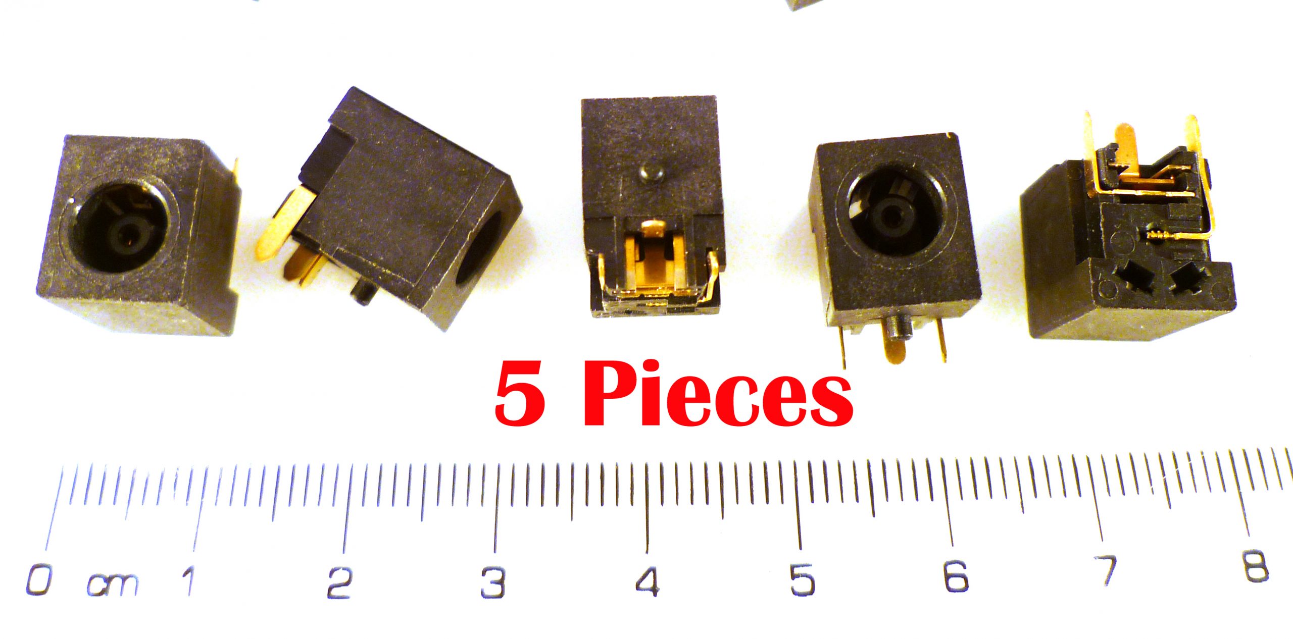 DC Socket 5mm Outer 3mm Centre Pin 4A 20Vdc PCB Mount 5 Pieces OM0569A ...