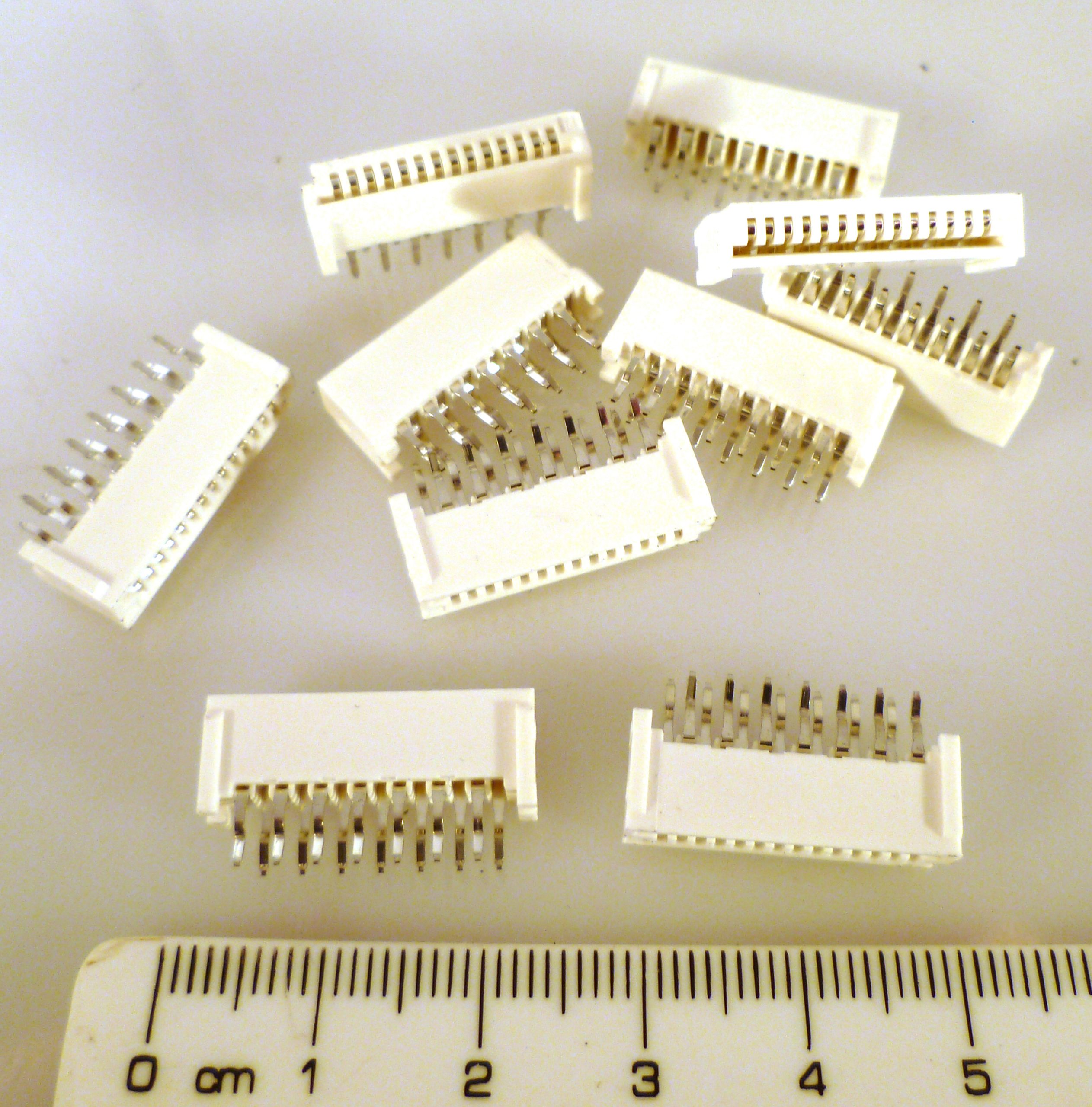 FFC 1.25mm Pitch 14 Way Straight Female PCB Connector 10 Pieces MBJ2-11 ...