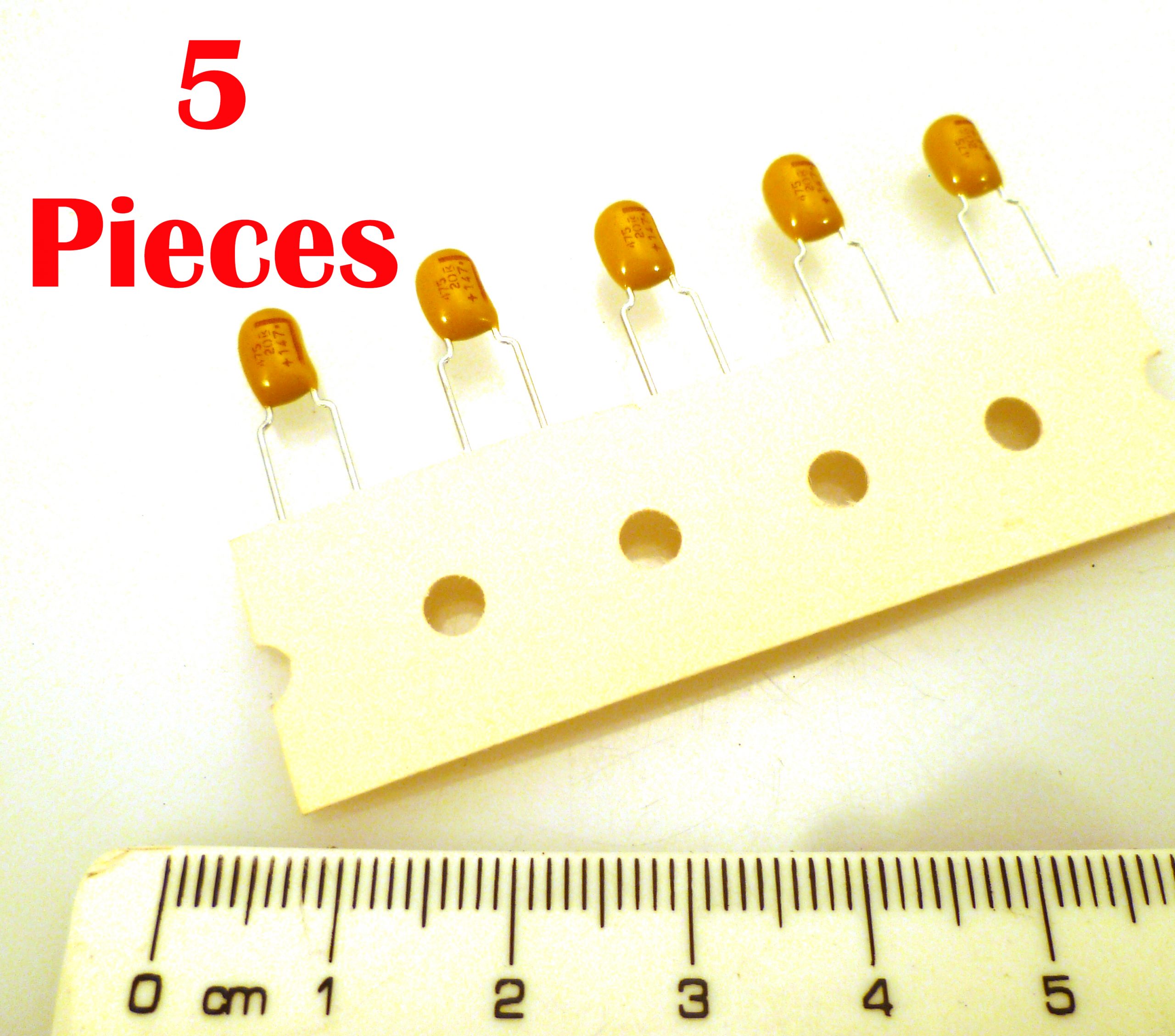 Kemet T356C475M020AT7301 Tantalum Bead Capacitor 4.7uF 20V 5 Pieces ...