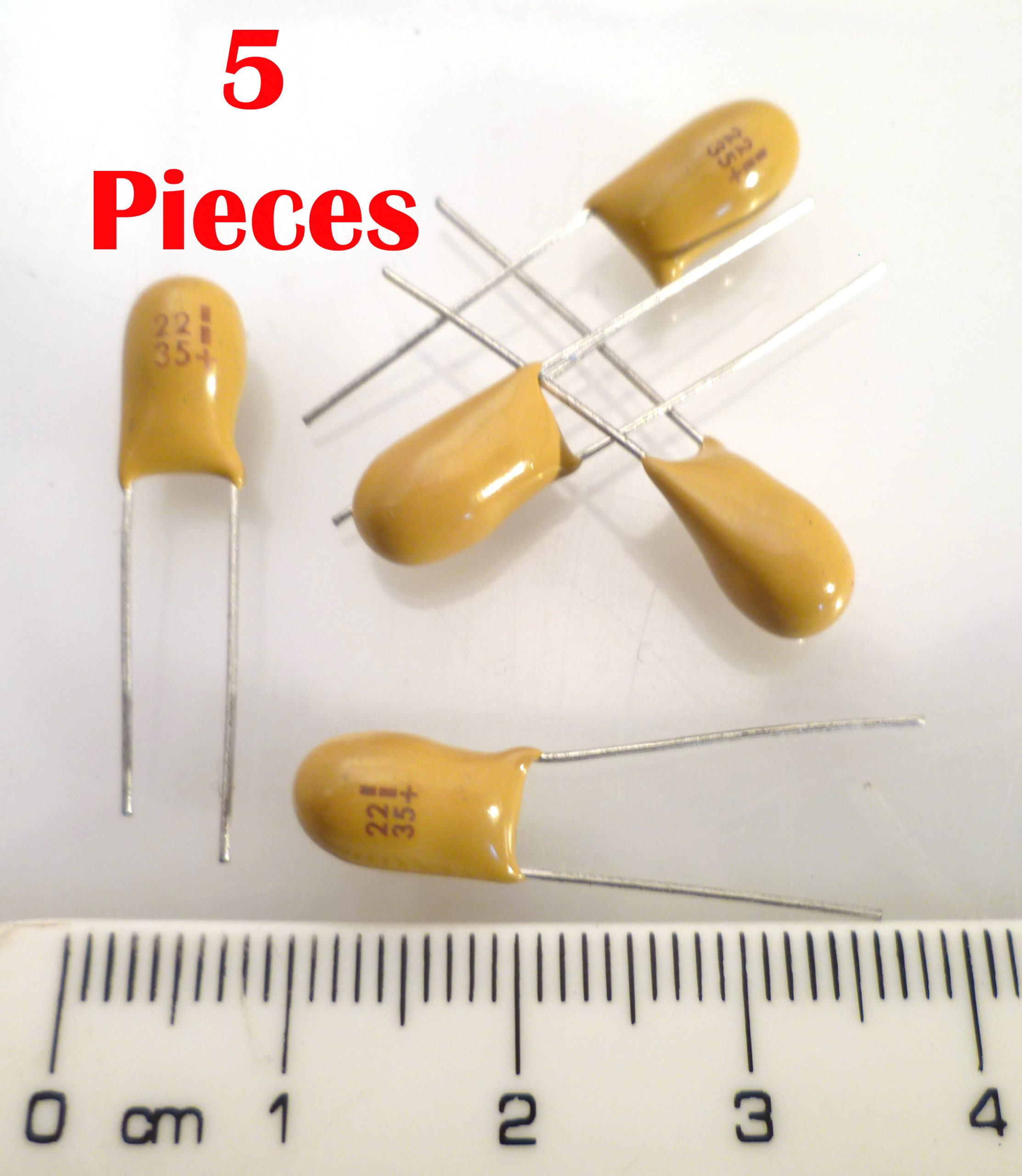 Suntan TS19001V220MSB0B0R Dipped Tantalum Capacitor 22uF 35V 5 Pieces ...