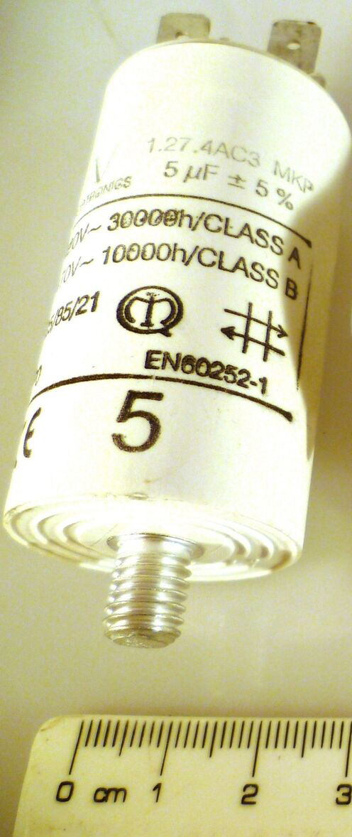 Arcotronics C274AC34500AA0J Motor Run Capacitor 5uF 5% 420/470Vac MBJ3 ...