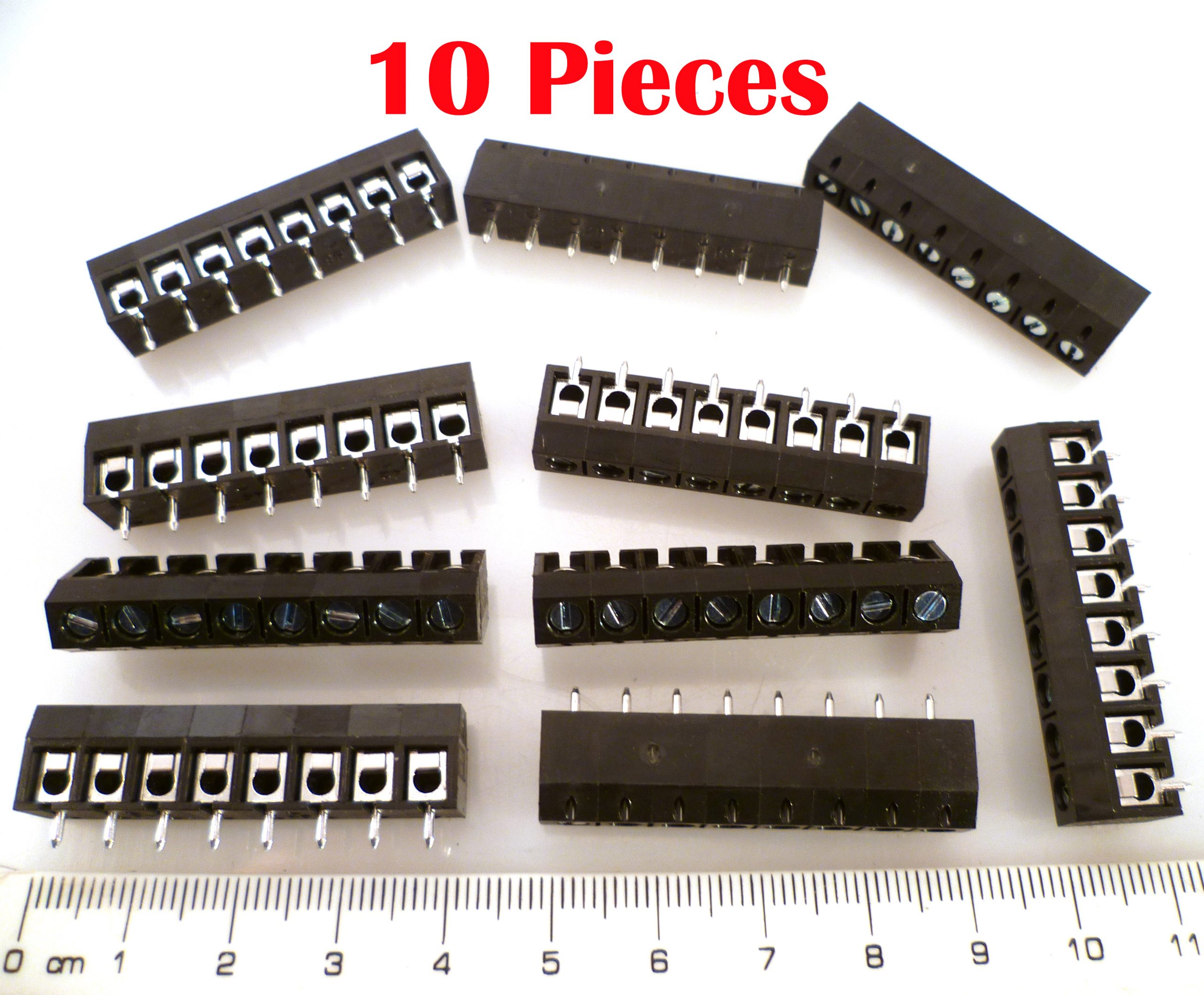Degson DG301-5.0-08P-13-90AH PCB Terminal Block R/Angle 8 Way 10 Pieces ...
