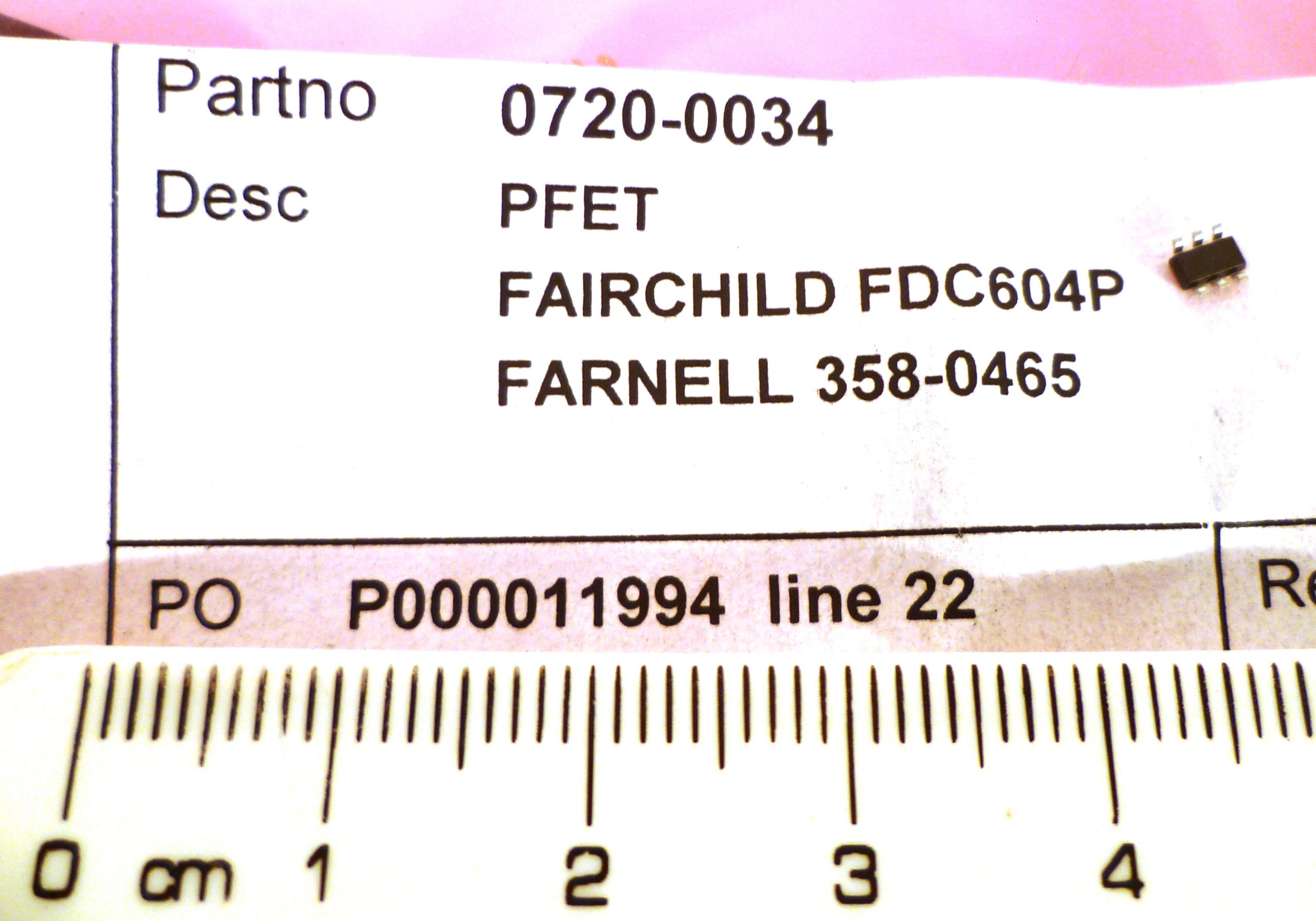 Fairchild FDC604P P-Channel 1.8V Specified PowerTrench MOSFET OM0183V | Rich Electronics