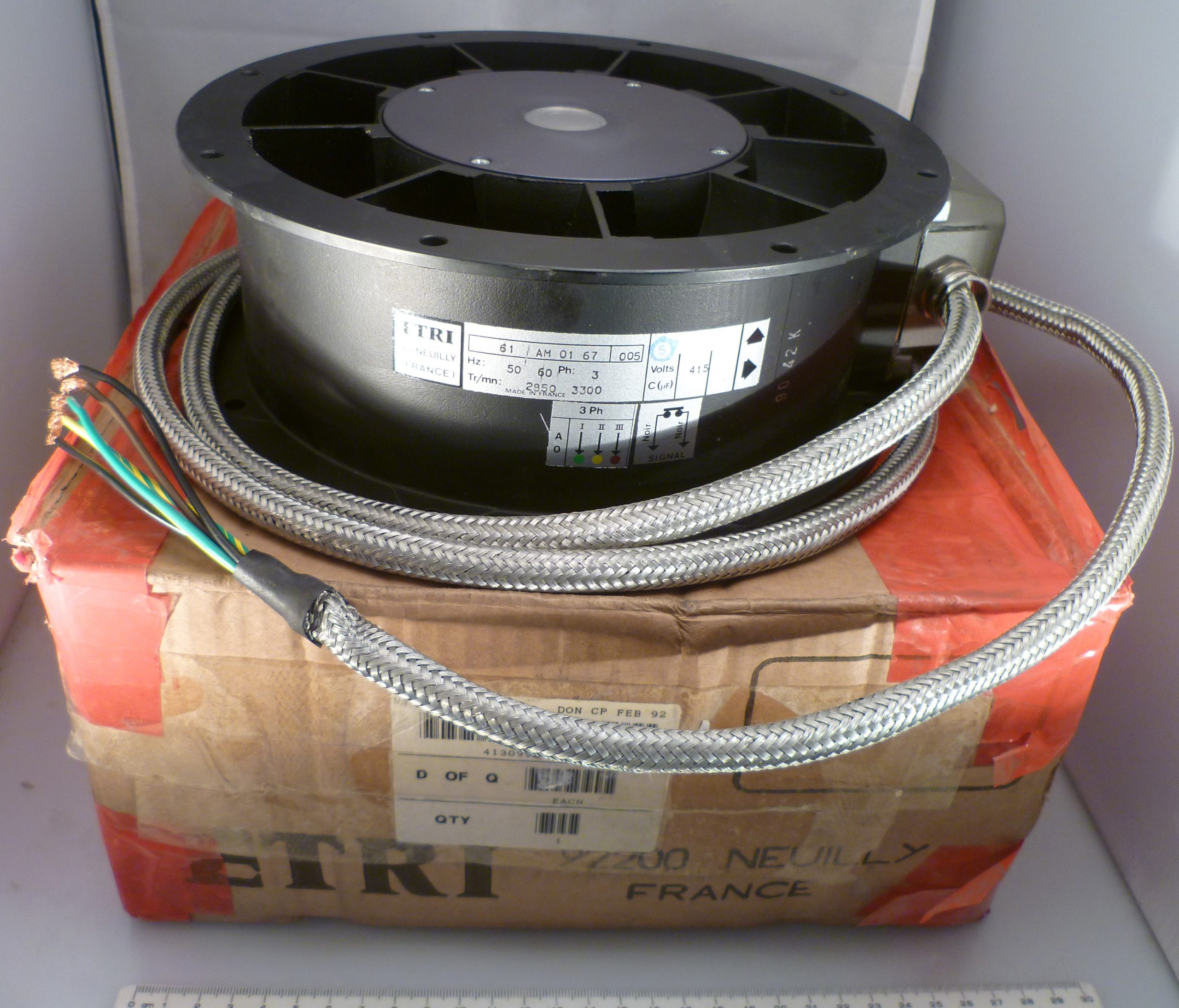 Etri 61 AM 01 67 005 Fan 3 Phase D.240 x 85mm Deep 415V M.O.D. MBBG-1C ...