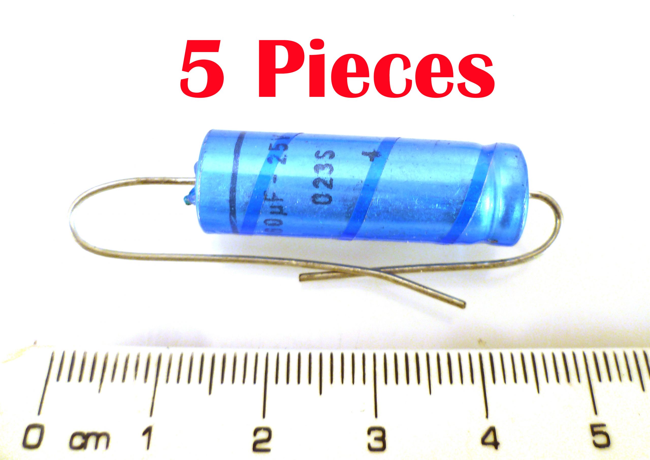 Philips 2222 023 16161 160uF 25V Electrolytic Capacitor 5 Pieces MBBG ...