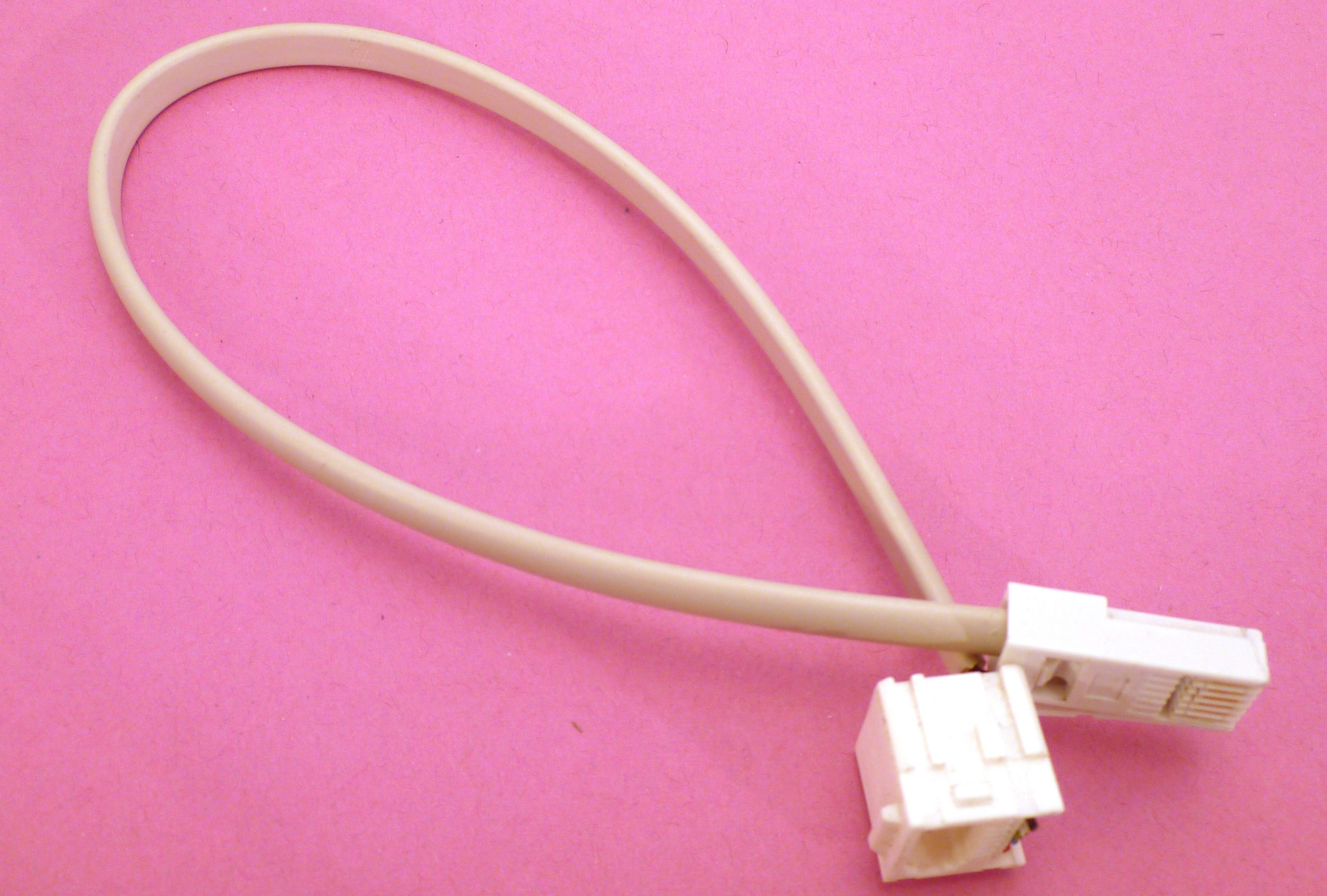Short BT Plug to BT Socket 6 Way Lead 320mm OM1091C | Rich Electronics