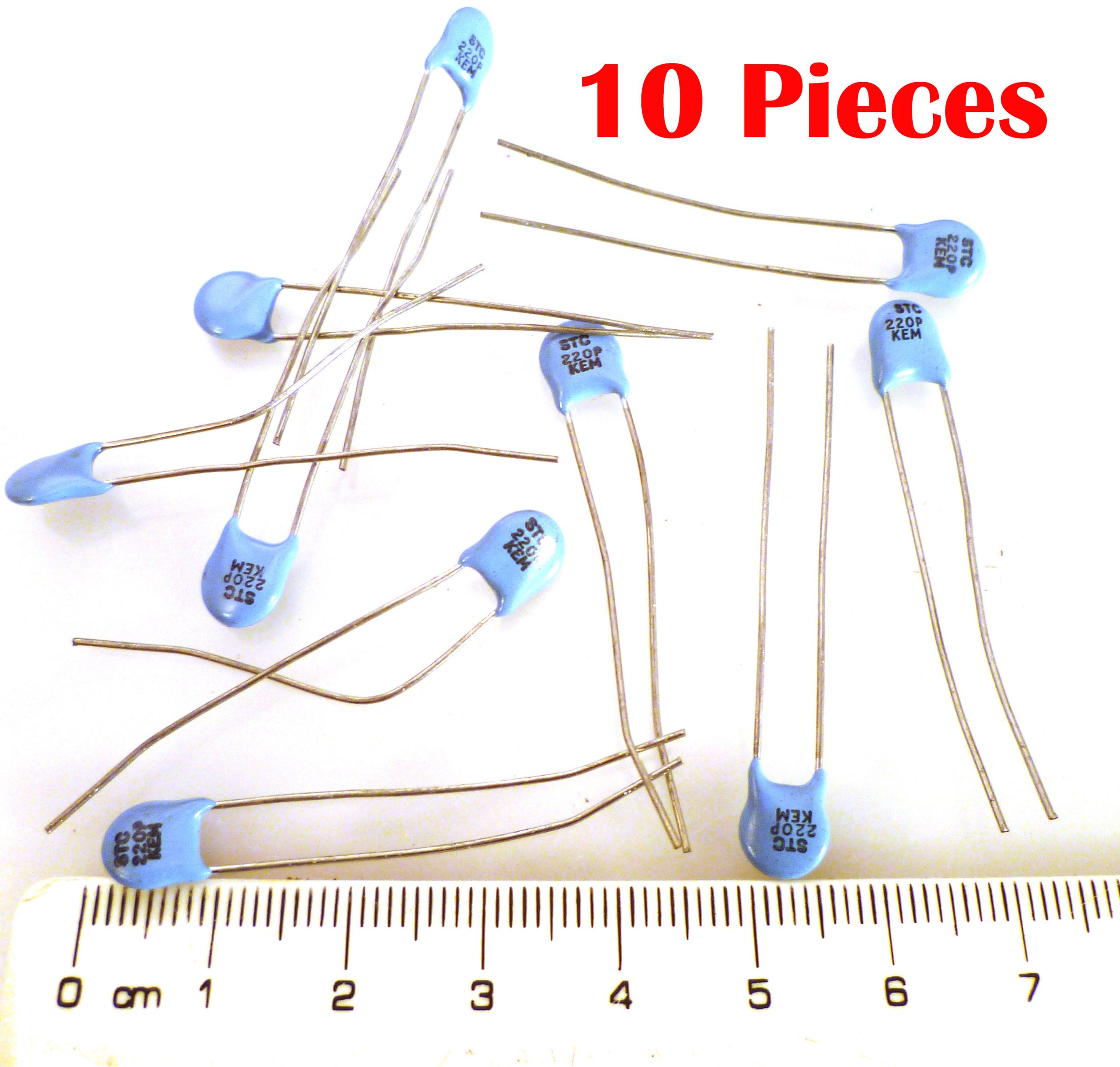 STC Disc Ceramic Capacitor 220pf 100V 10 Pieces OL0058E | Rich Electronics