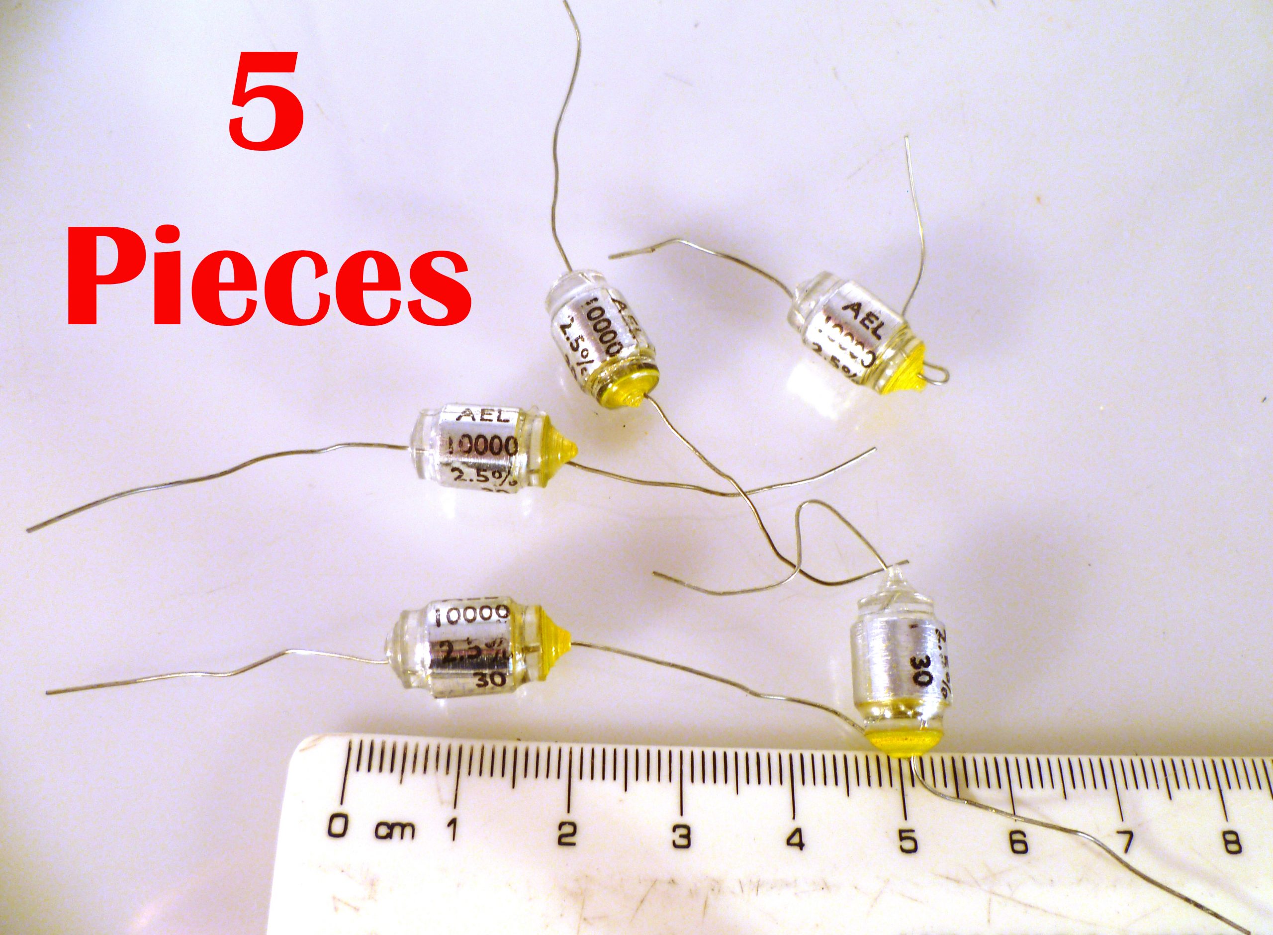 LJP Type SCN Polystyrene Axial Capacitor 10,000pF 30Vdc 2.5% 5 Pieces ...