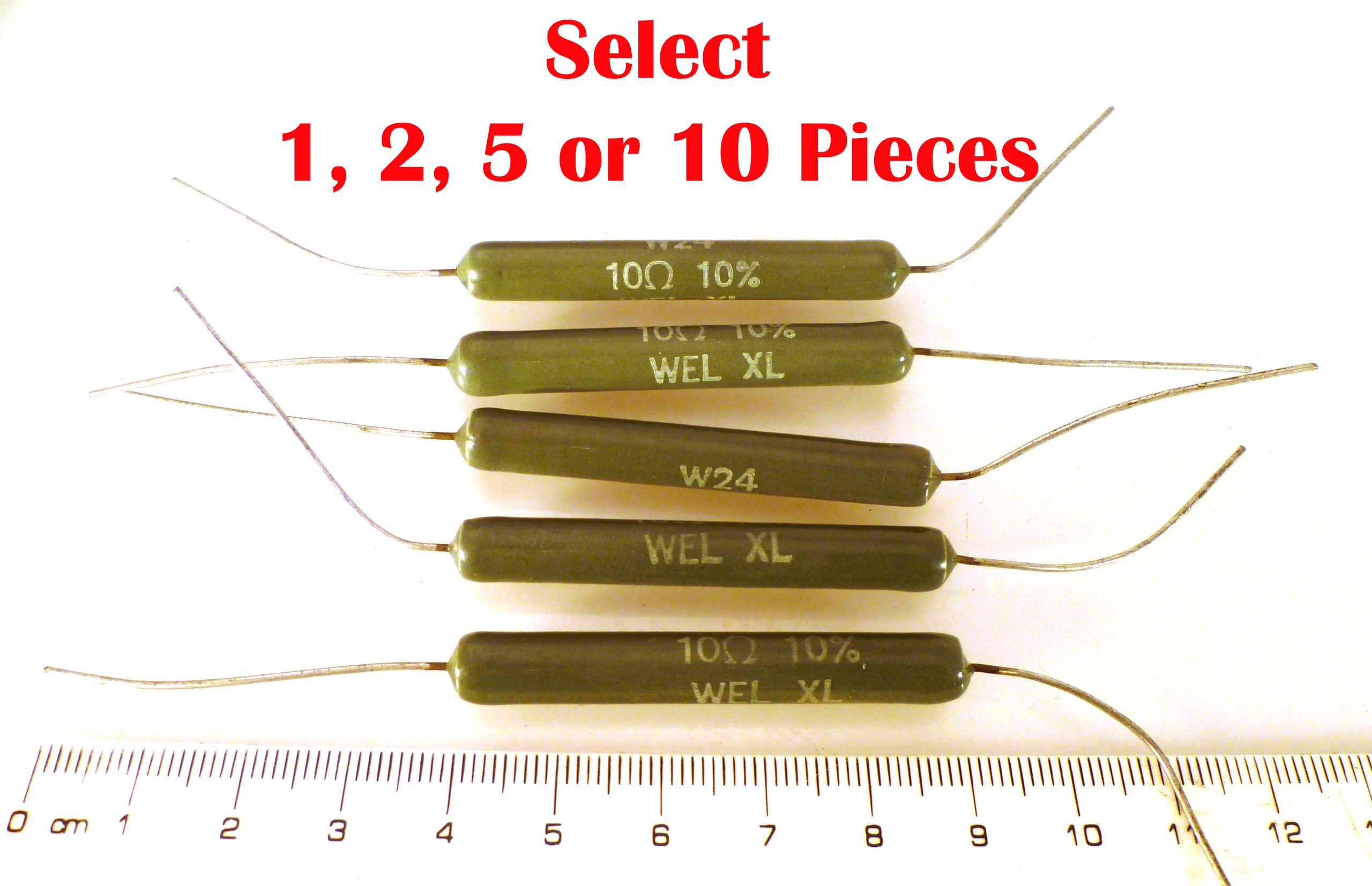 Welwyn W24 Wirewound Vitreous Enamel Resistor 14 Watt 10 OHM 10% MBL3 ...