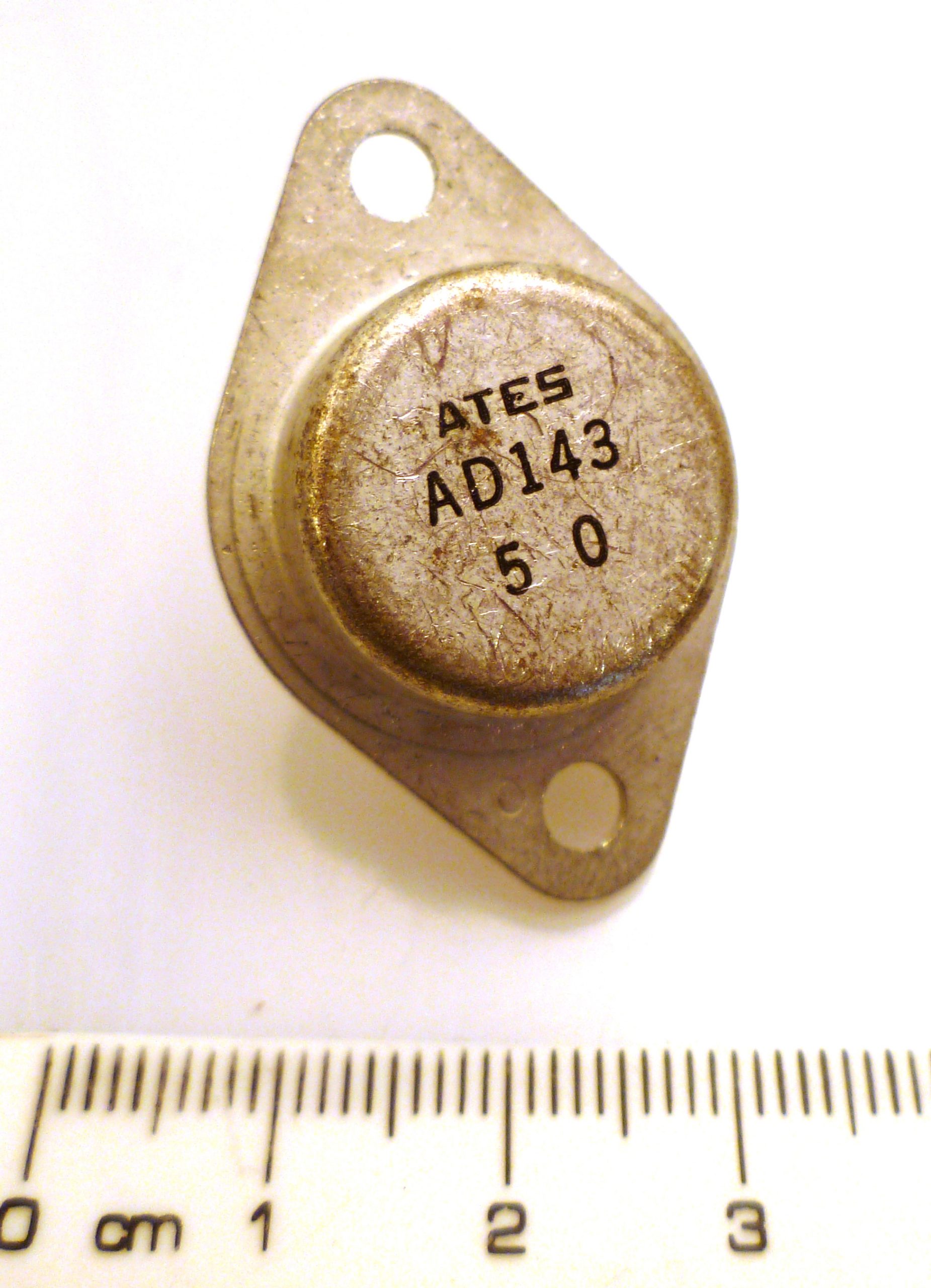 ATES AD143 Germanium TO3 Power Transistor PNP 40V 10A 30W OMA066C ...
