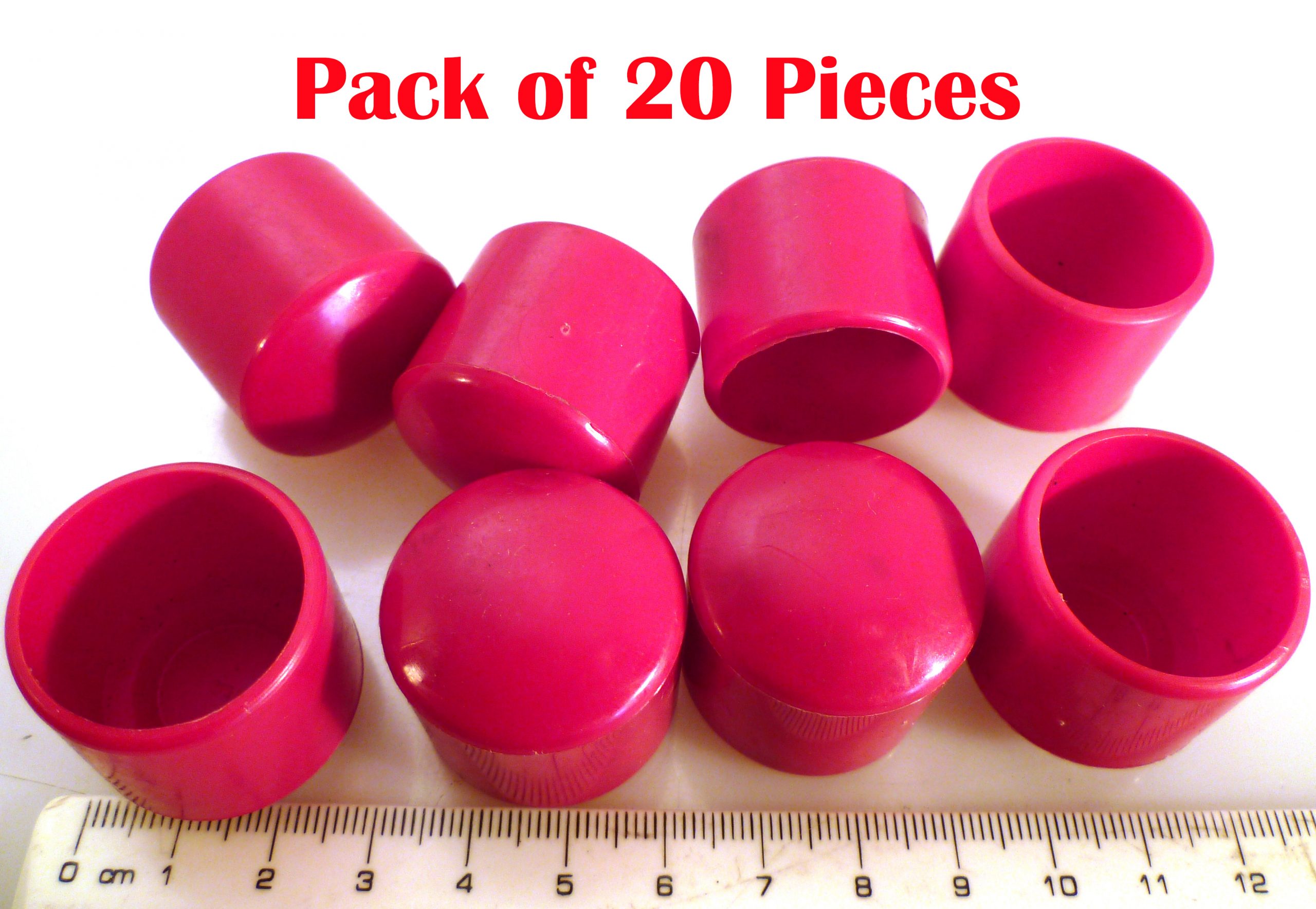 PVC Red Protective End Cap ID 25mm Tubing/Chair leg etc 50 Pieces EB4H1 ...