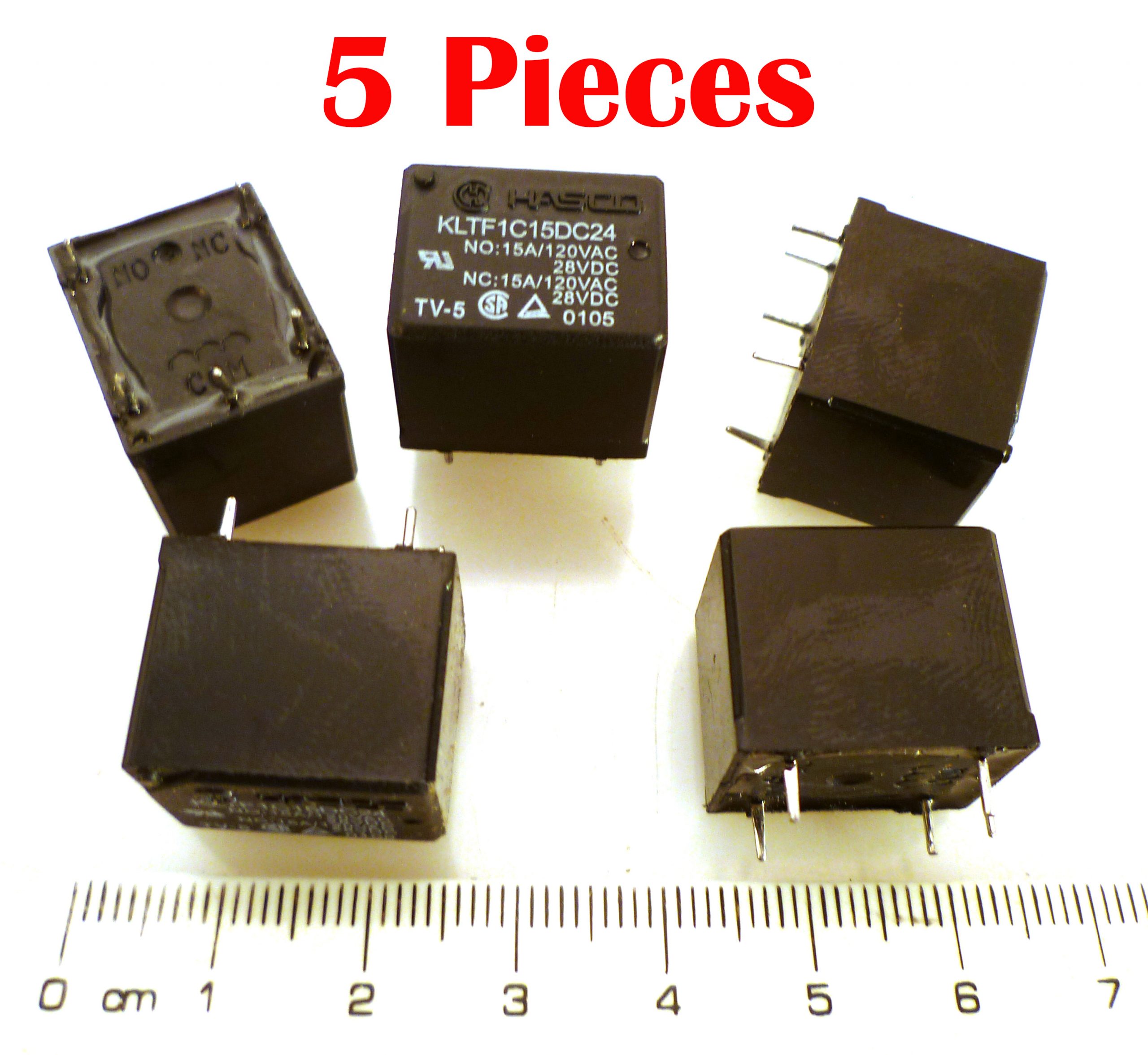 Hasco KLTF1C15DC24 Power Relay 24VDC 15A SPDT 5 Pieces OM0346 | Rich ...