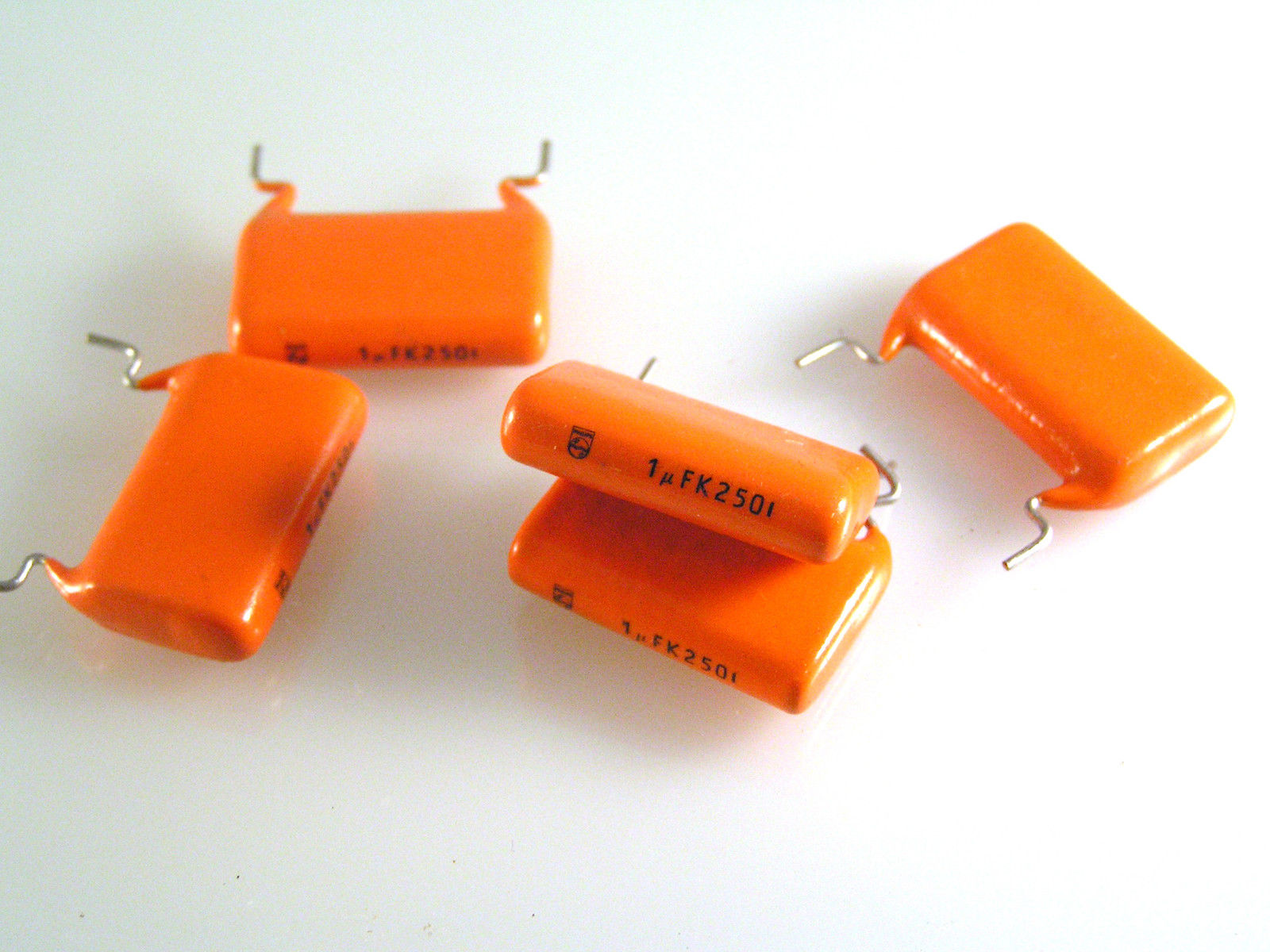 Philips MKT368 Metallized Polyester Film Capacitors 1uf K 250V 5 pieces ...