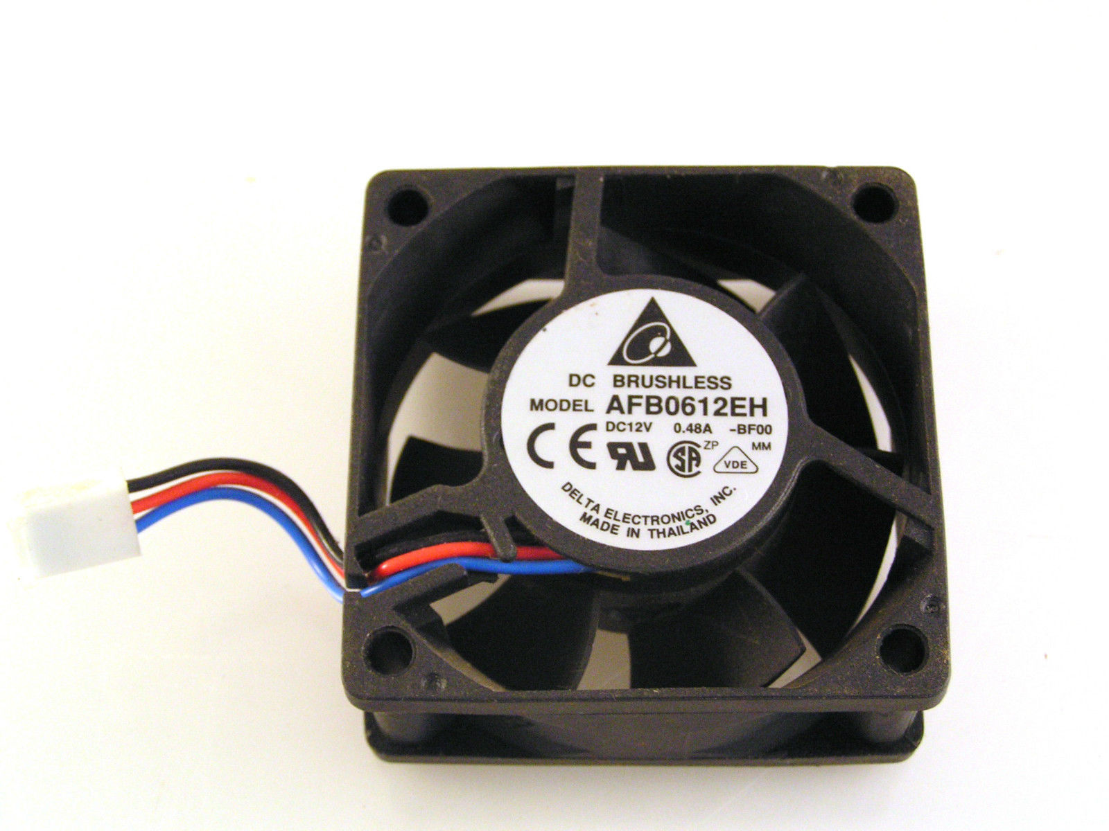 Delta AFB0612EH Fan 12VDC 0.48A Brushless 60x60x25mm OL0355A | Rich ...