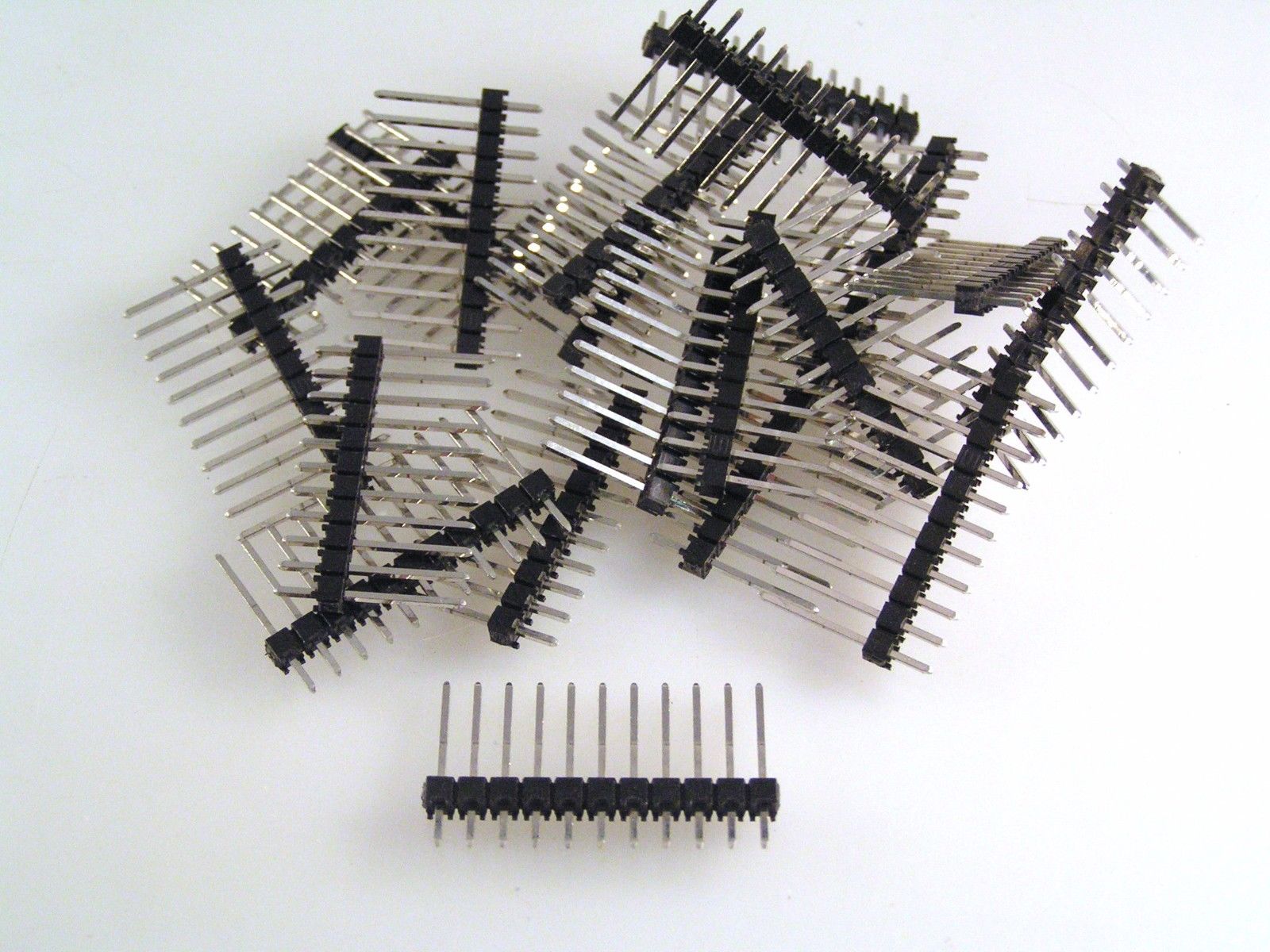 Header Plug 11 Pin 2.54mm Pitch SIL Easy Snap Insulator 10 Pieces ...