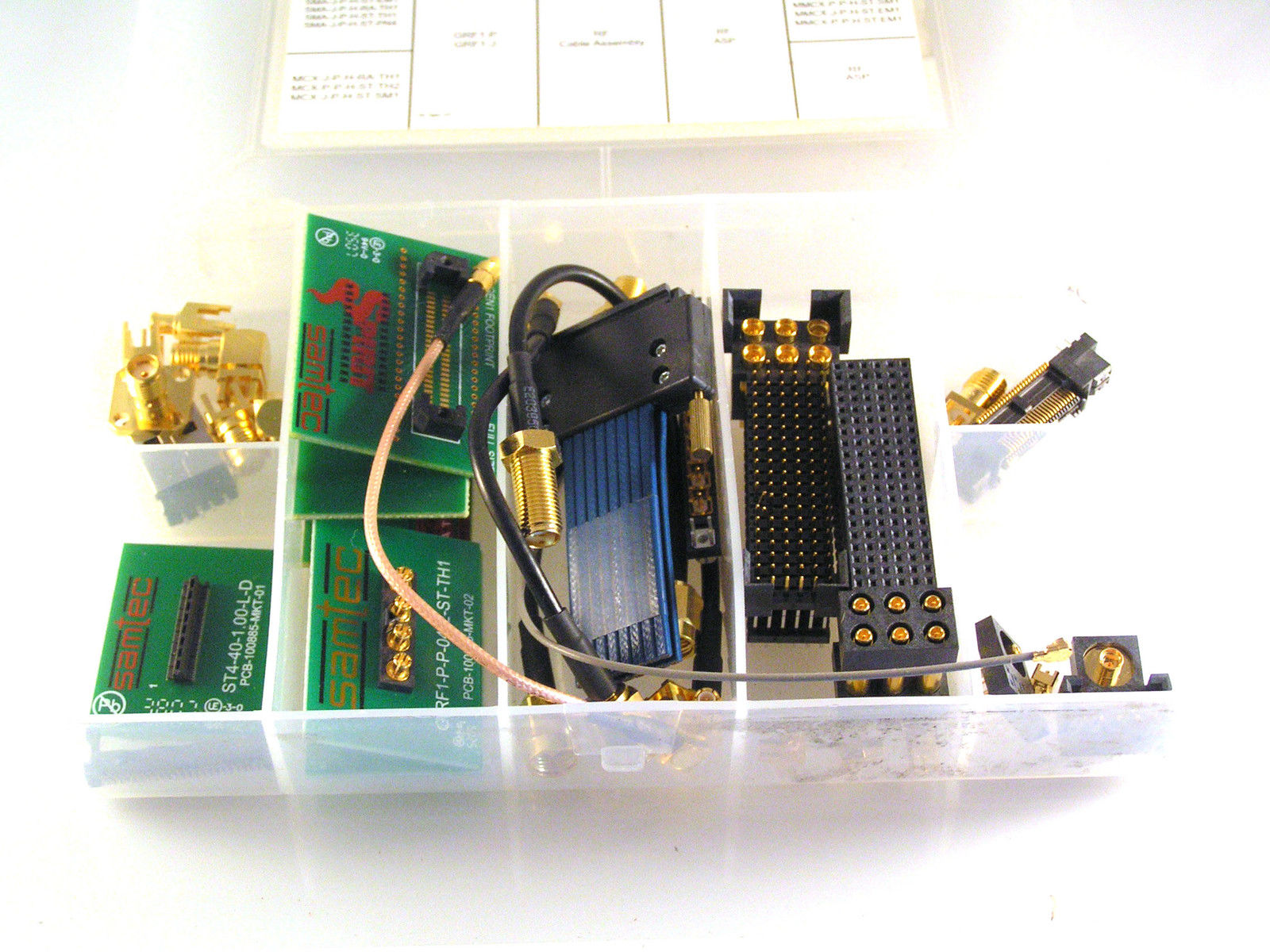 Samtec RF Connector Sample Kit SMA & PCB Mount Gold Plated 30 pieces ...