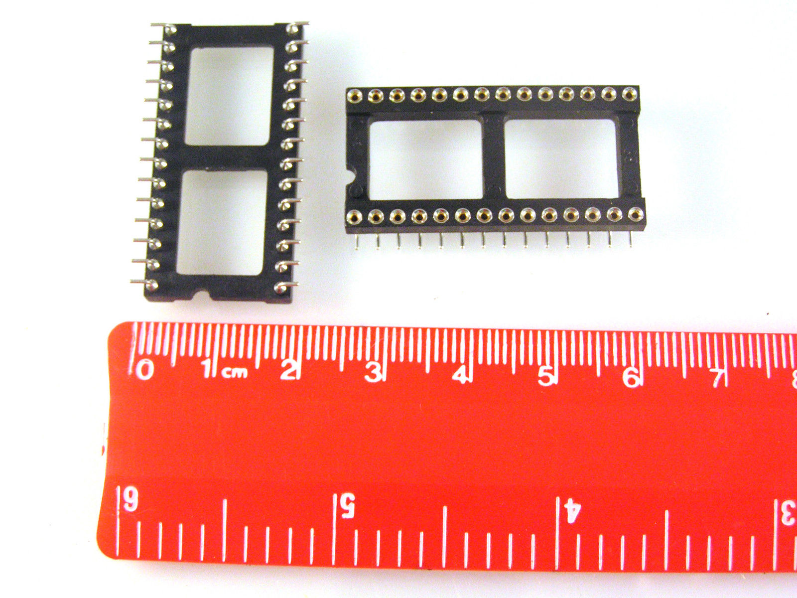 Turned Pin IC Socket 28 Way Gold Contacts 90' Pins 2 Pieces OM1012 ...
