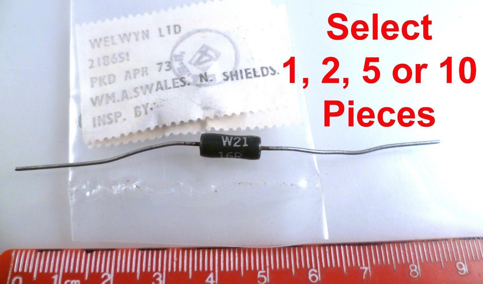Welwyn W21 16R 3W Wirewound Vitreous Enamel Resistor 16 Ohm 100V MBL3 ...
