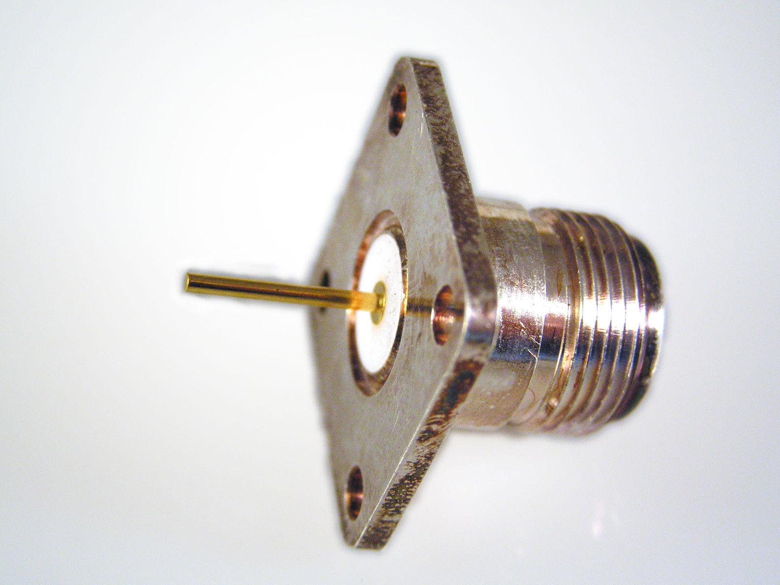 N Type Socket Panel Mount 50 Ohm with Long Gold Plated Pin OM718 | Rich ...