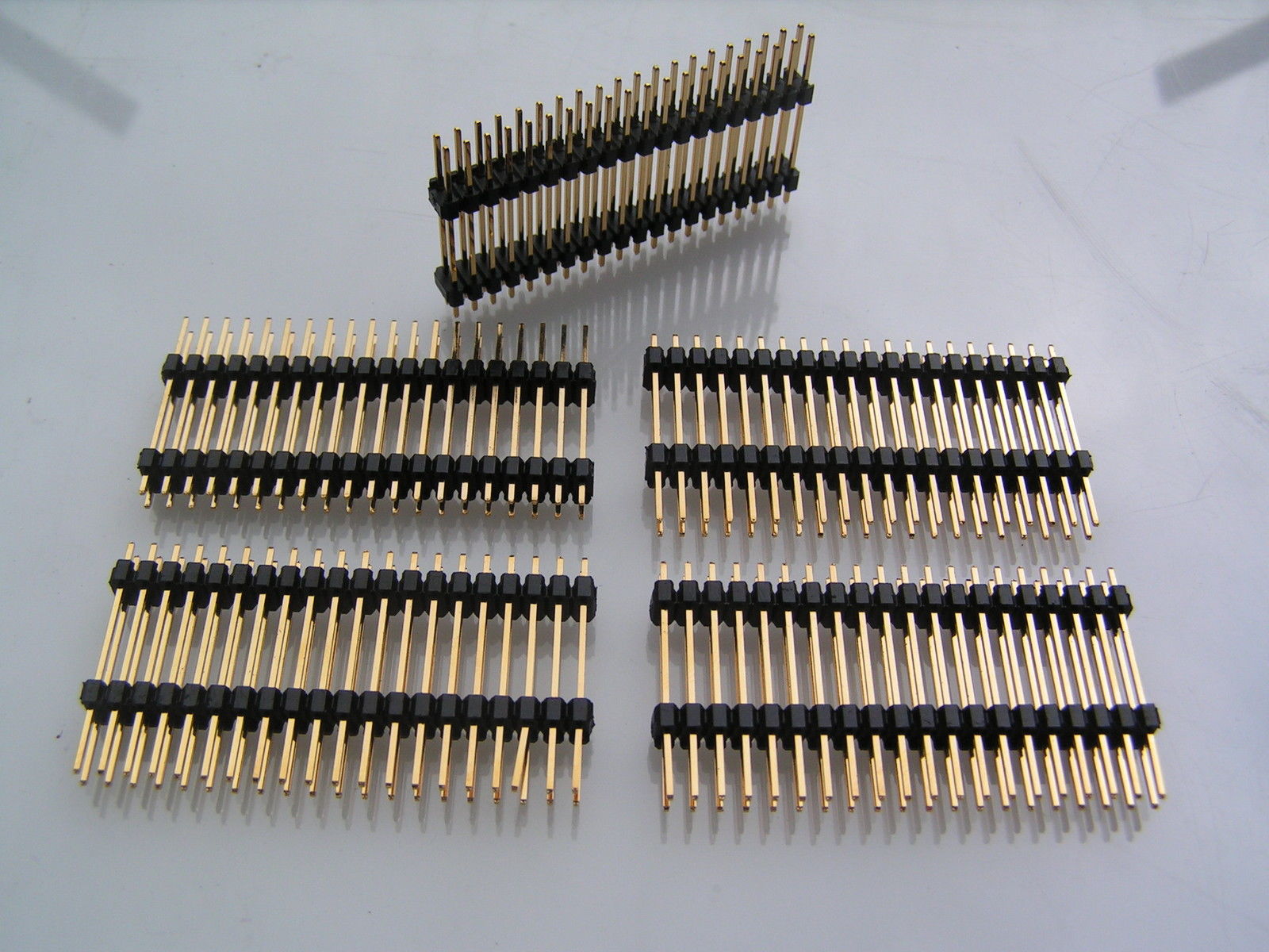 Pin Header Plug 2.54mm Pitch Double Row Dual Insulator 40 way BB6J 5pcs ...