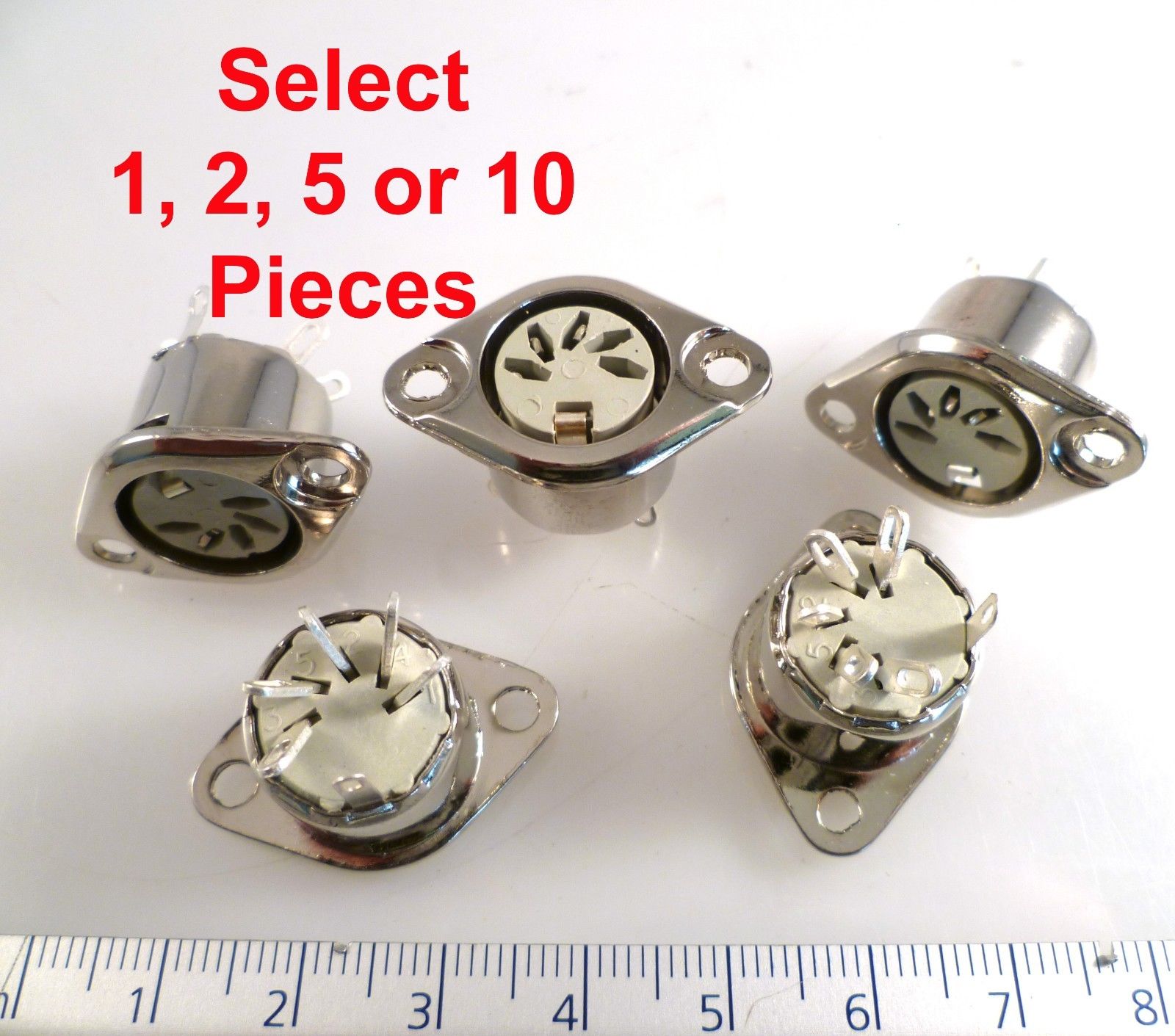 RS 478-273 Pro 630 Series 5 Pole Chassis Mount Din Socket 2A 34V AC/DC ...