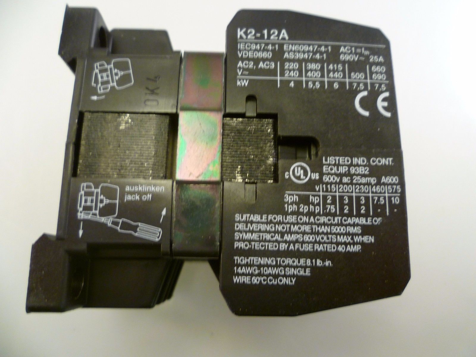 IMO K2-12A01-230 Contactor 5.5kW 3 400V 220-240V 50Hz 240V 60Hz MBA005c | Rich Electronics