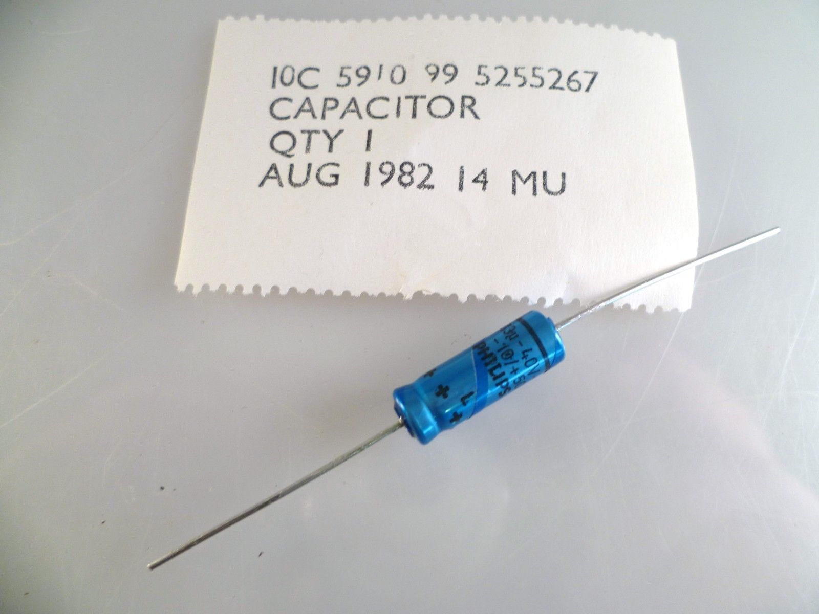 Philips 016 Series 33uf 40v Electrolytic Capacitor Axial 'Milspec' MBL1 ...