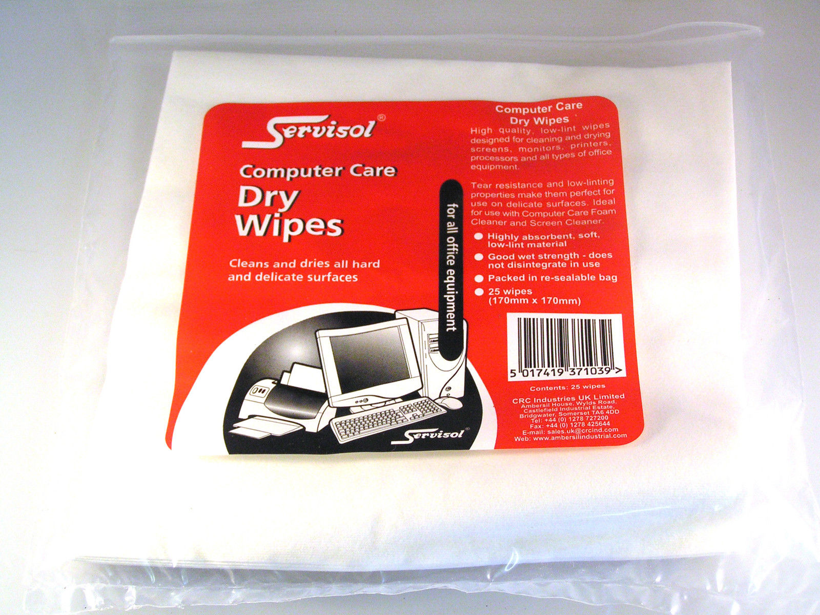 Servisol Computer Care Dry Low-Lint Wipes 50 Pieces OM1019 | Rich ...