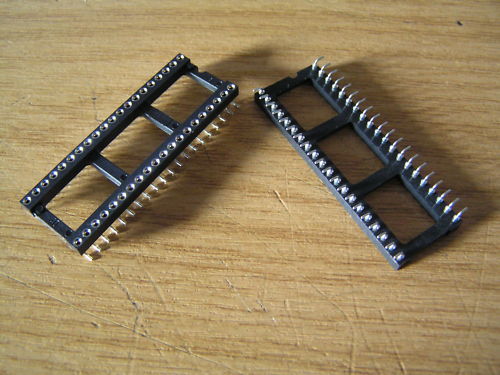 Turned Pin IC Socket 40 Way Gold Inner Contacts R/A Pins 2 Pieces ...