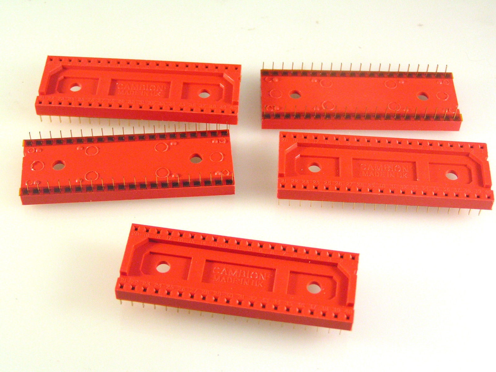 Cambion DIL 40 Way IC Socket Red Gold Contacts 5 Pieces OMA089 | Rich ...