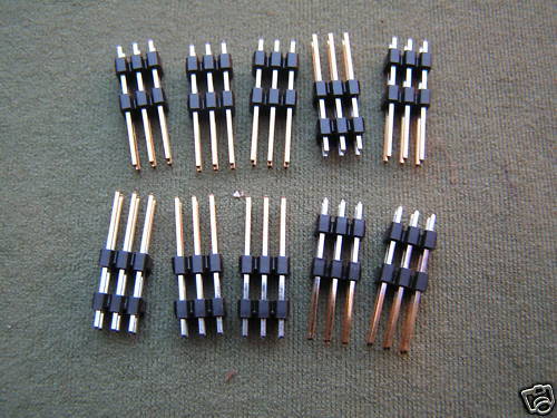 Header Plug 6 Way DIL Double Insulator Strip 2.54mm (0.1in) 10 Pieces ...