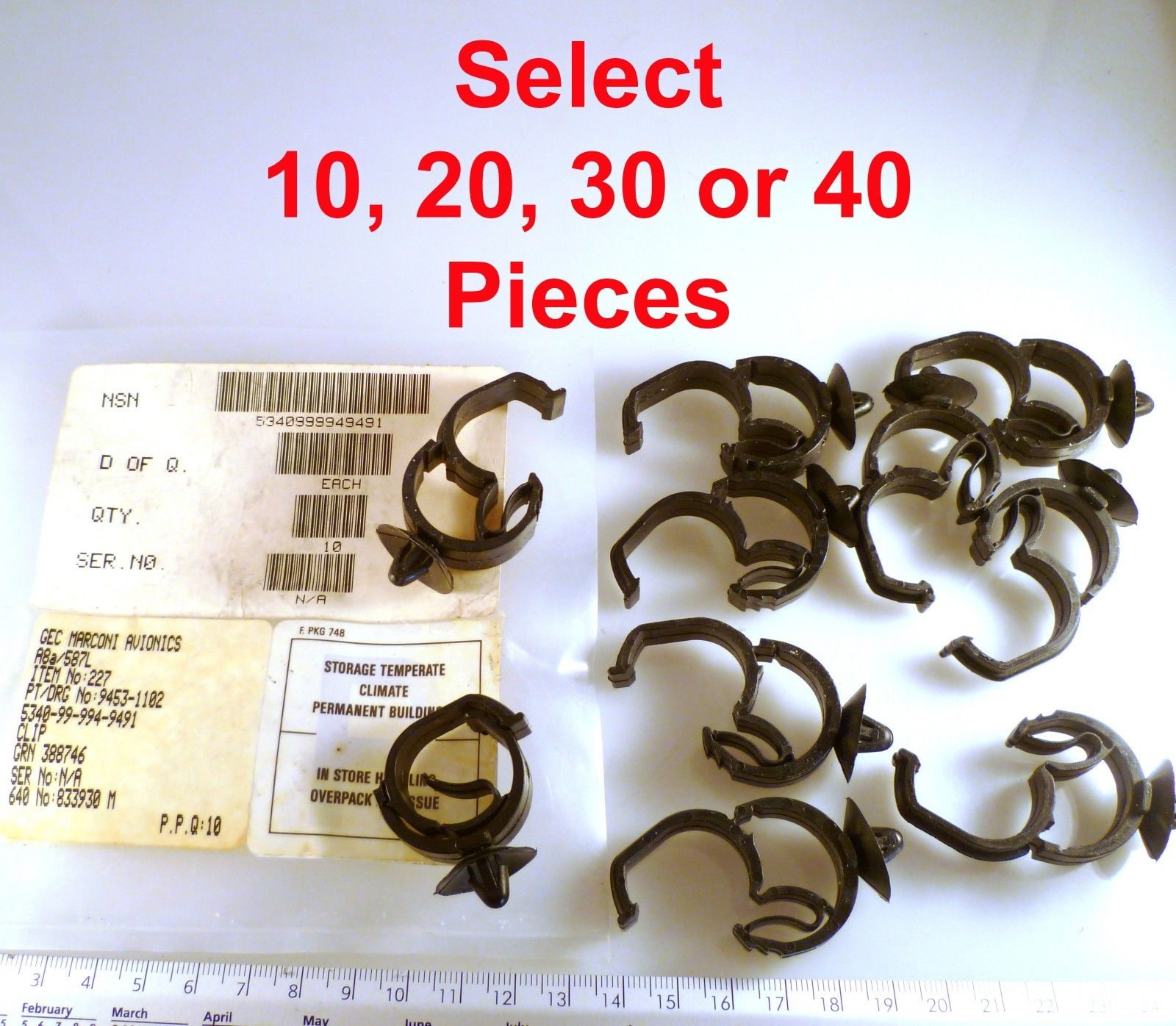 Milspec Flexible Panel Mount 12-20mm Diameter Cable/Hose Clip MBL4-14 ...