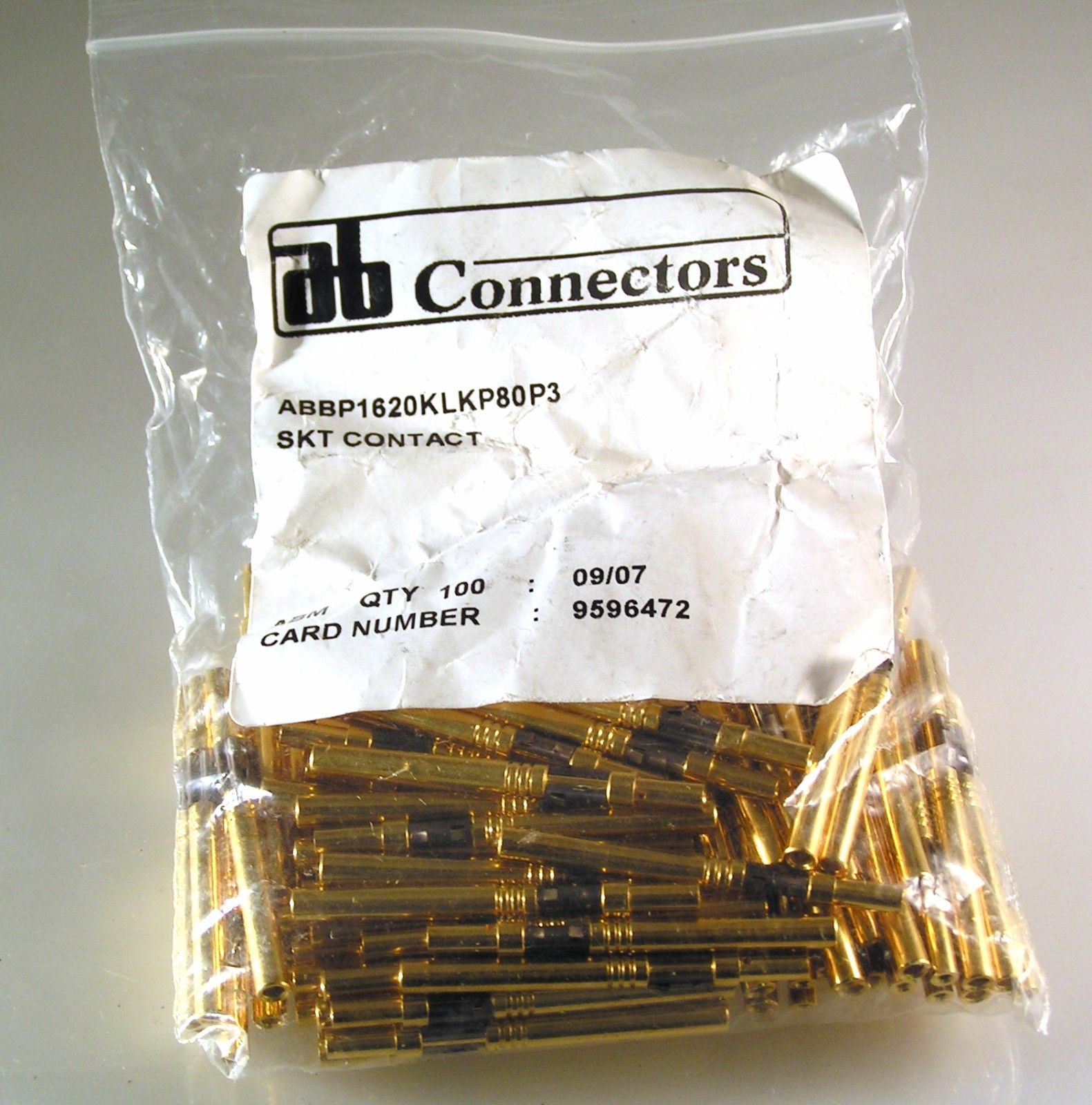 ab Connectors ABBP1620KLKP80P3 Socket Contact Gold Plated 1 Piece MBH004e | Rich Electronics